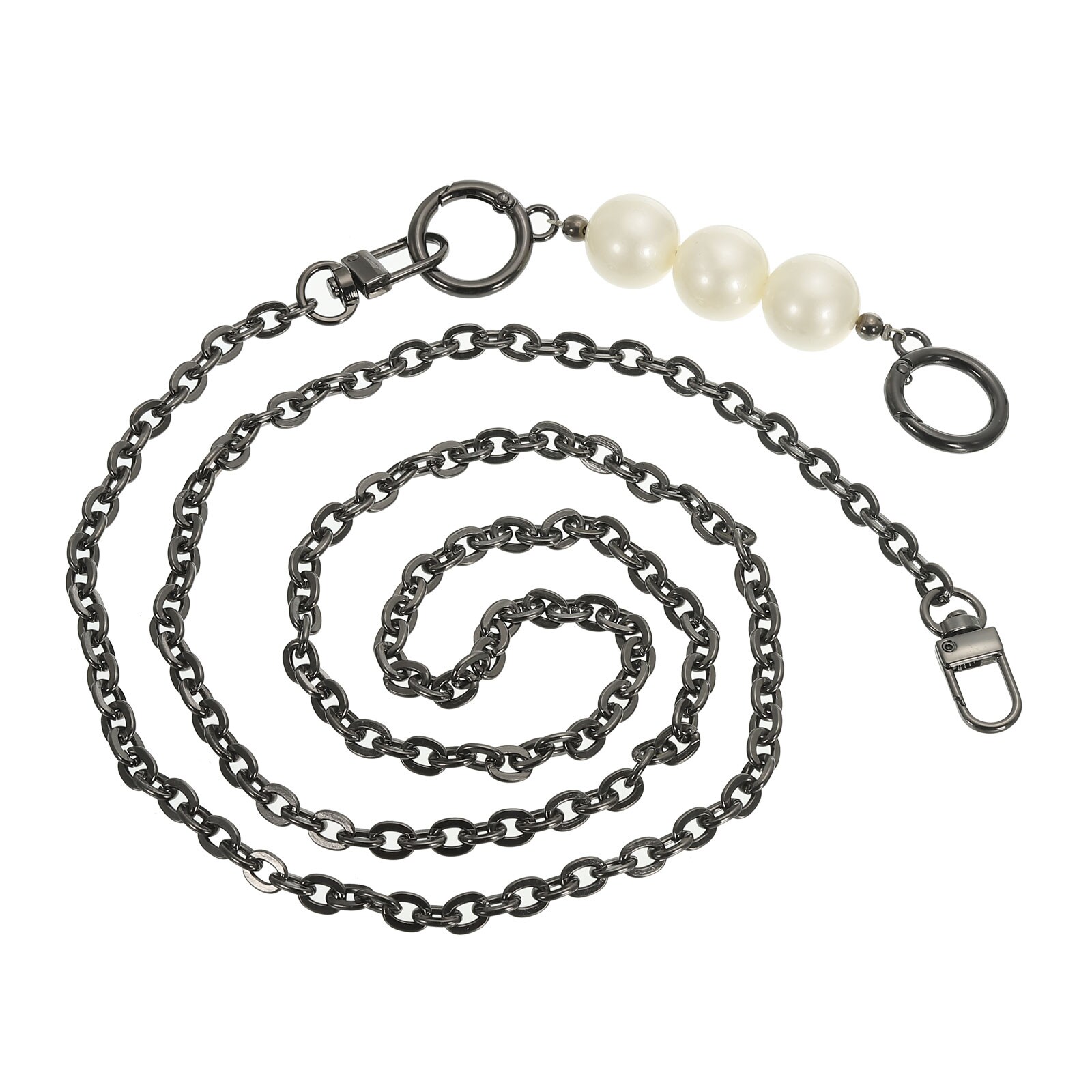 PATIKIL Imitation Pearl Bead Purse Chain Strap 51 Inch Pearl Beaded Bag ...