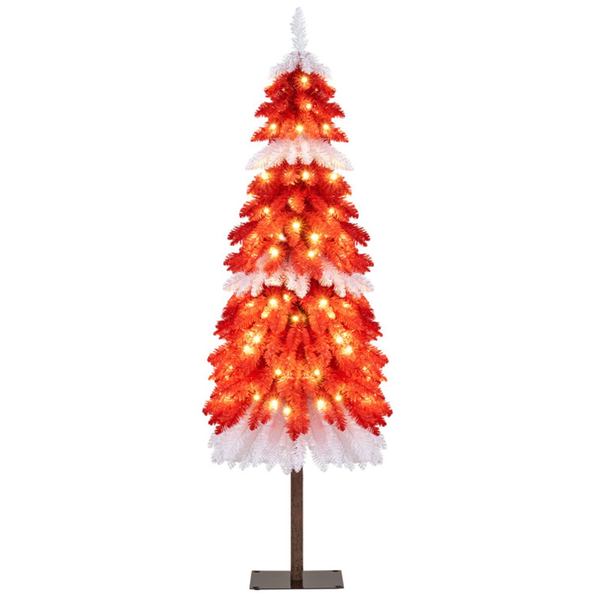 Upsimples 5FT Strawberry Shortcake Christmas Tree PVC Pre Lit Tree with ...