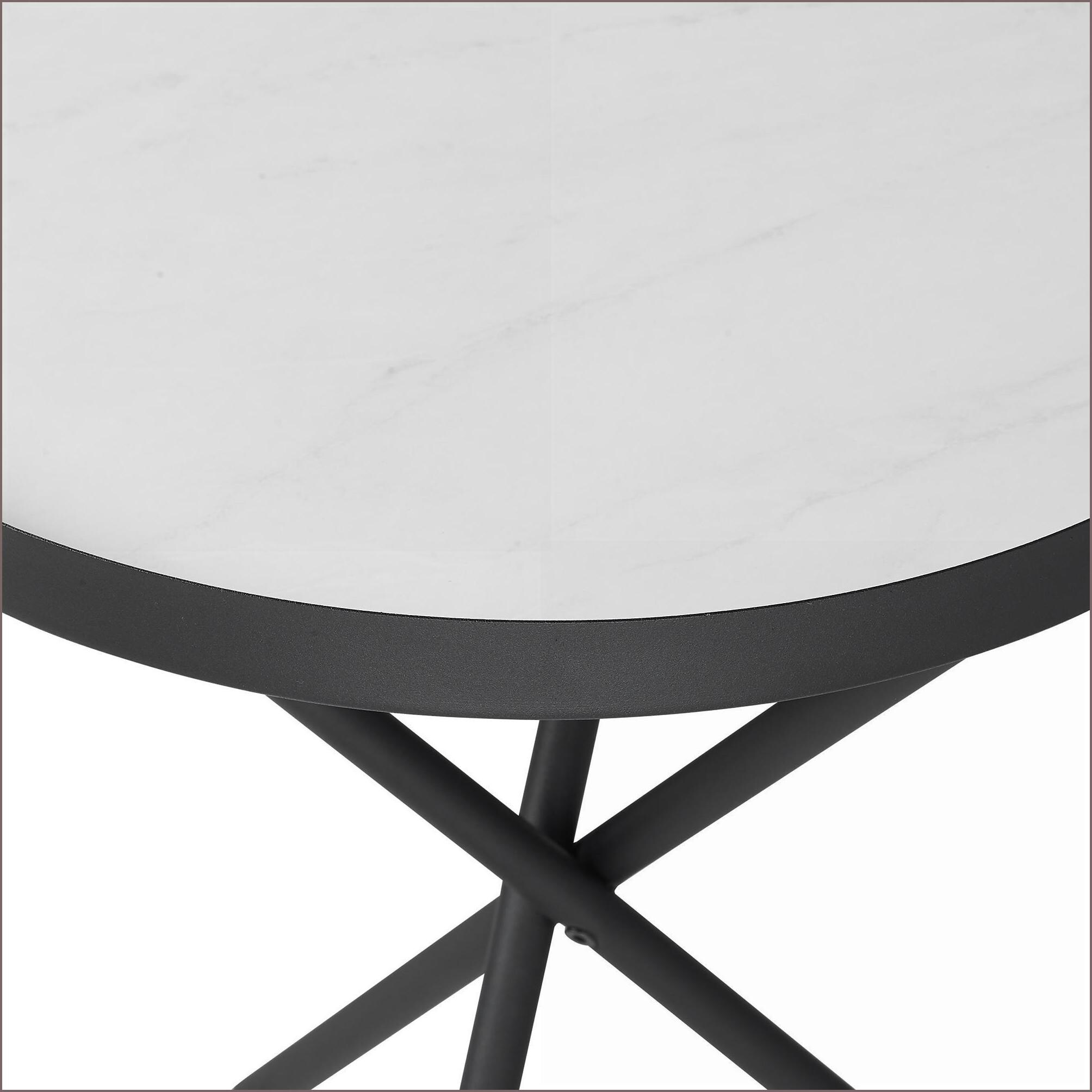 Watnature Space Saving Minimalist Coffee Table with Faux White Marble ...