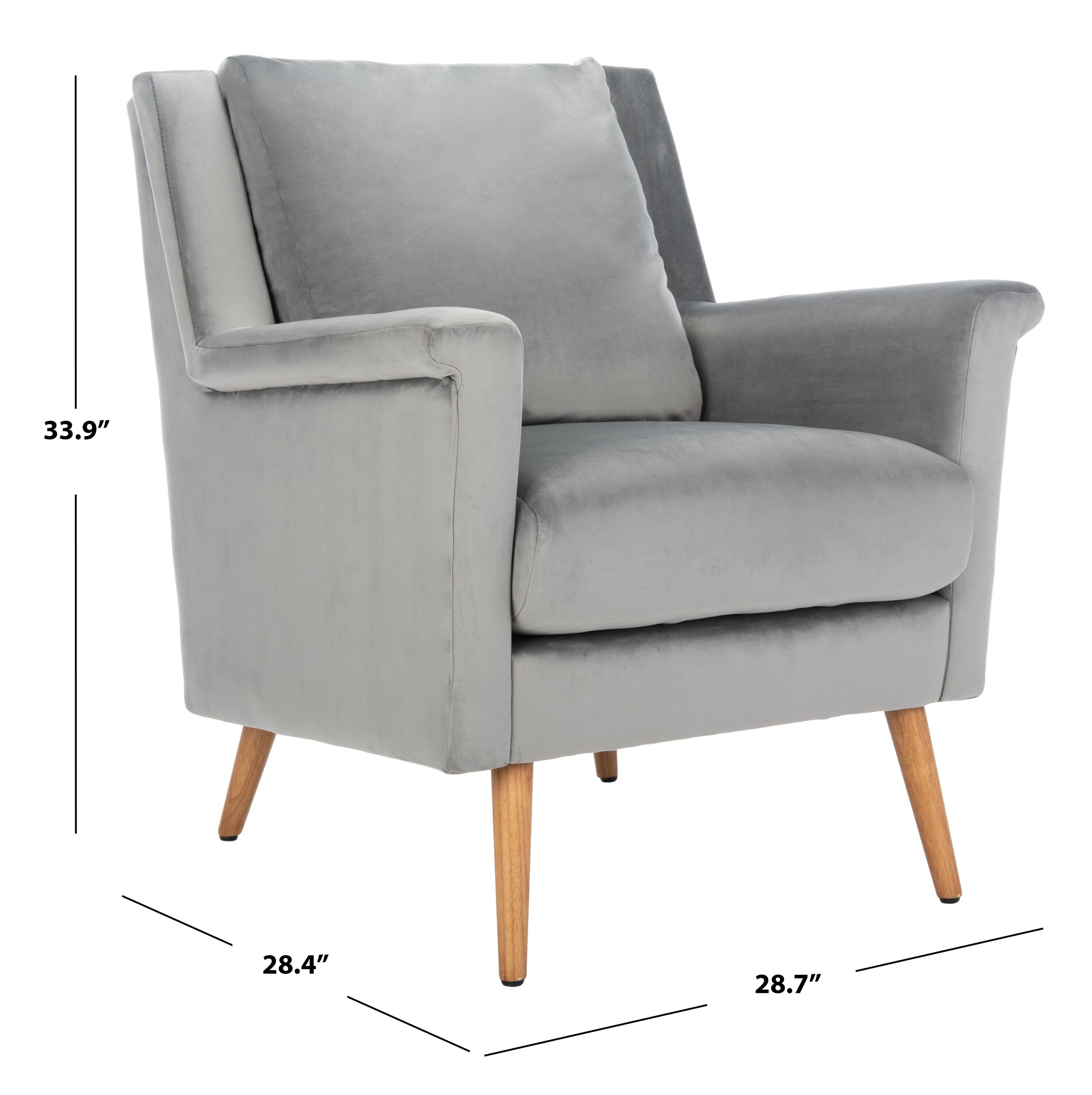 Safavieh Astrid 28.7-in W Modern Stone Velvet/Natural Velvet Accent ...