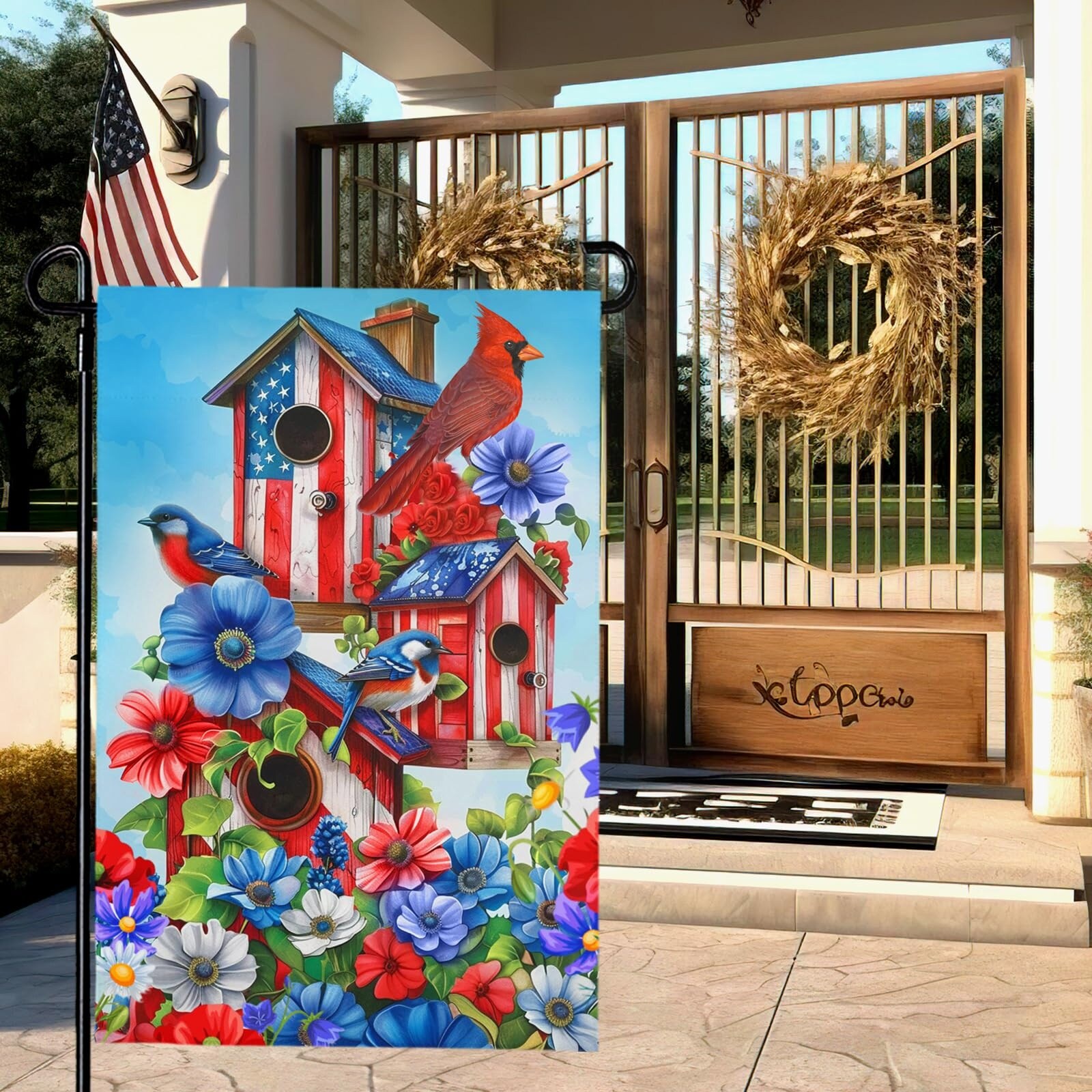 Justincity Summer Cardinal Bird Flower Garden Flag Double Sided ...