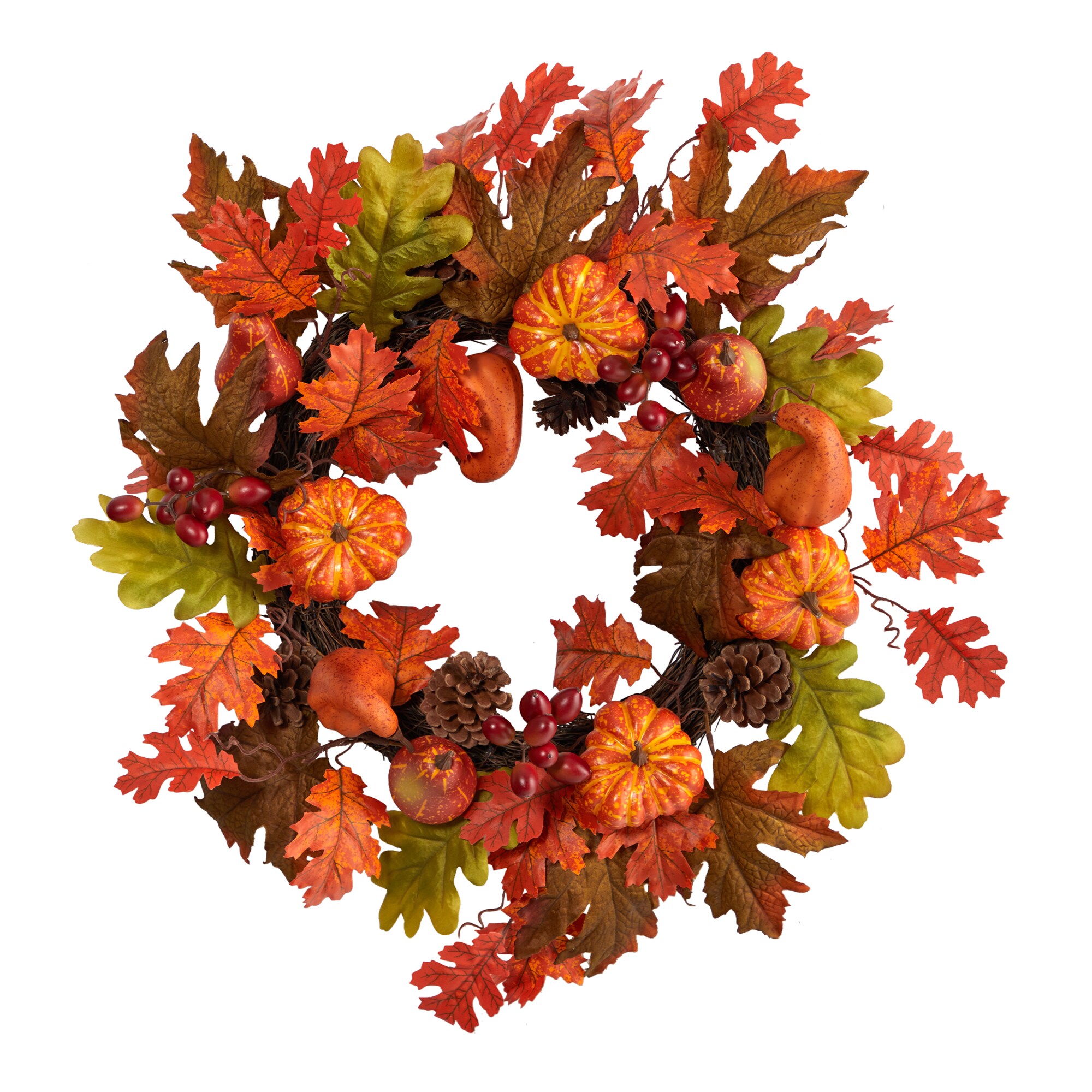 Nearly Natural Wreath Fall Decorations At