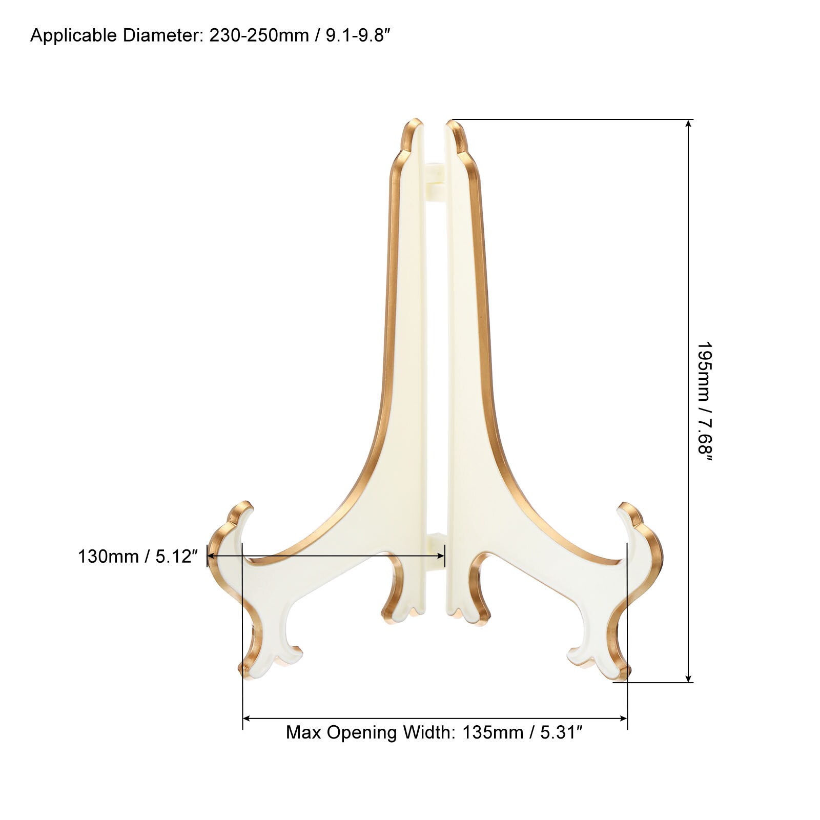 PATIKIL 8 Inch Acrylic Decorative Plate Stand Holder 2pcs Table Use ...