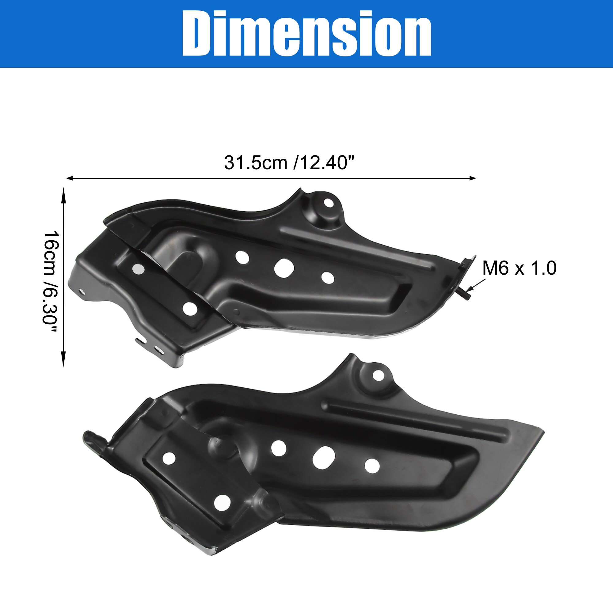 Unique Bargains 1 Pair Left and Right Side Front Bumper Mounting ...