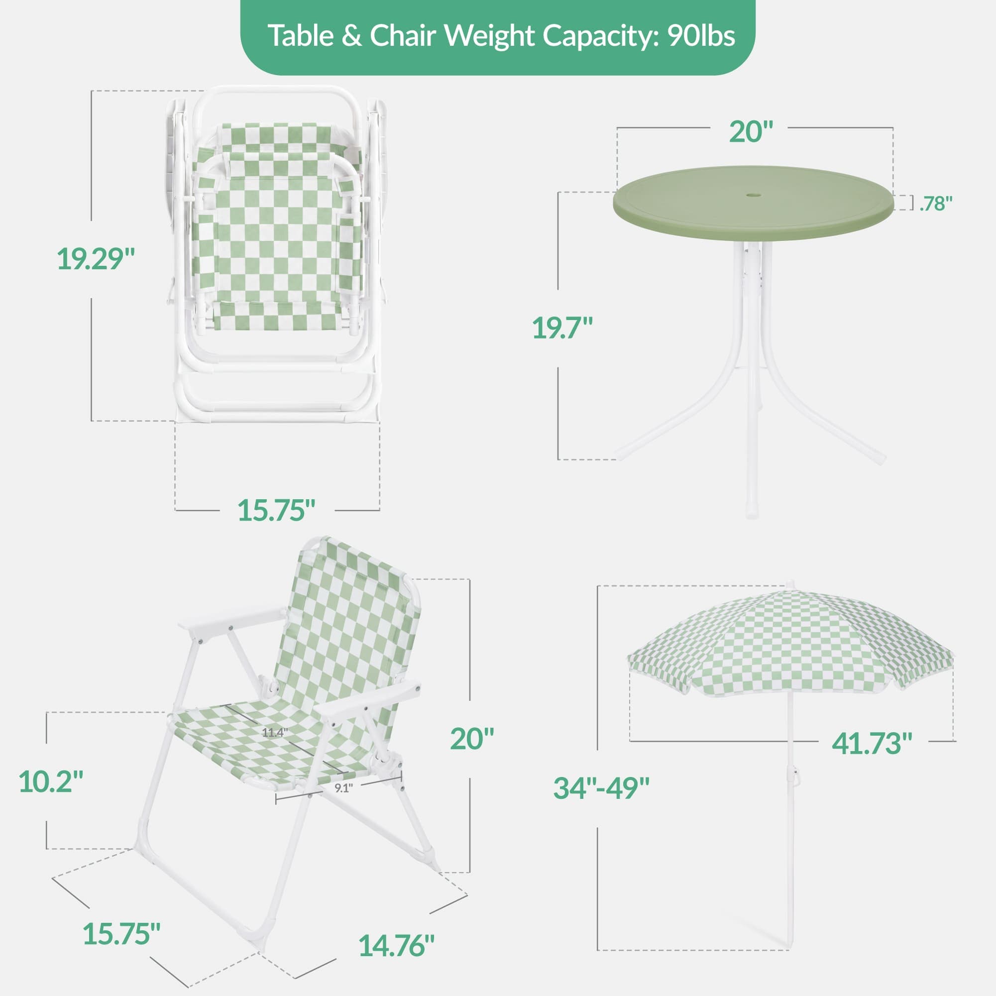 Best Choice Products Kids Outdoor Table and Chair Set with Umbrella 3 ...