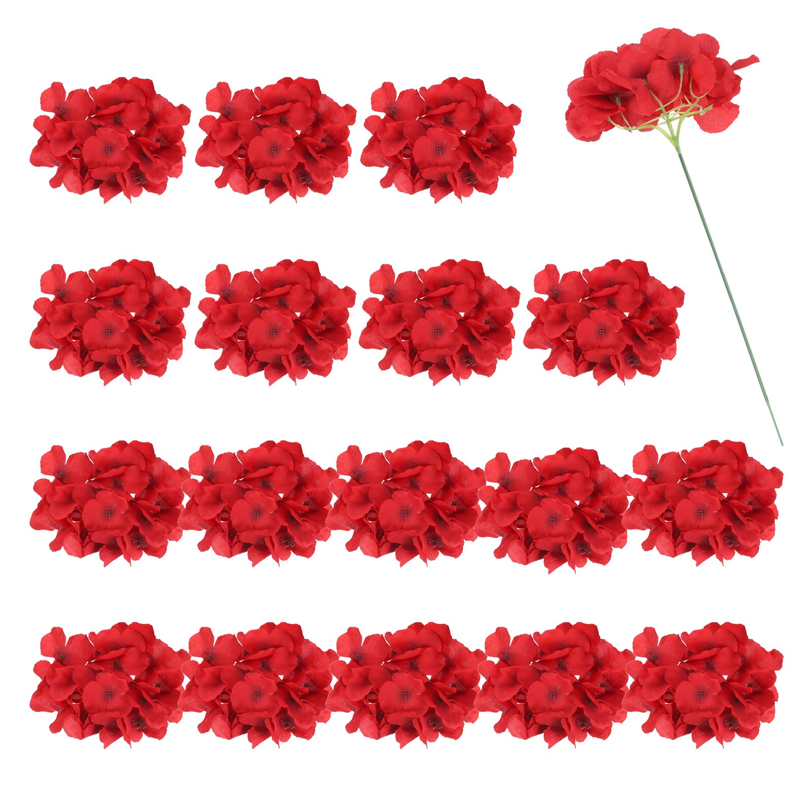 Unique Bargains 30pcs Hydrangea Artificial Flowers Fake Hydrangea ...