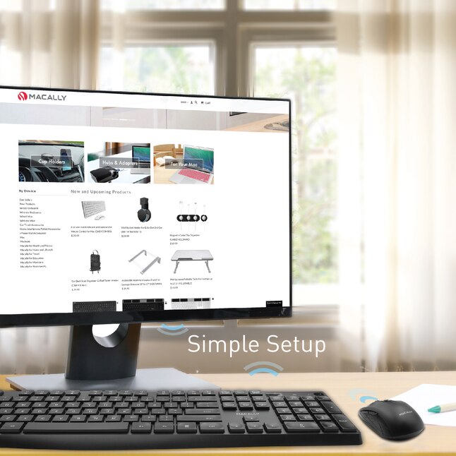 Macally Wireless Keyboard and Mouse Combo- Slim and Ergonomic Wireless ... Macally Wireless Keyboard and Mouse Combo- Slim and Ergonomic Wireless ...