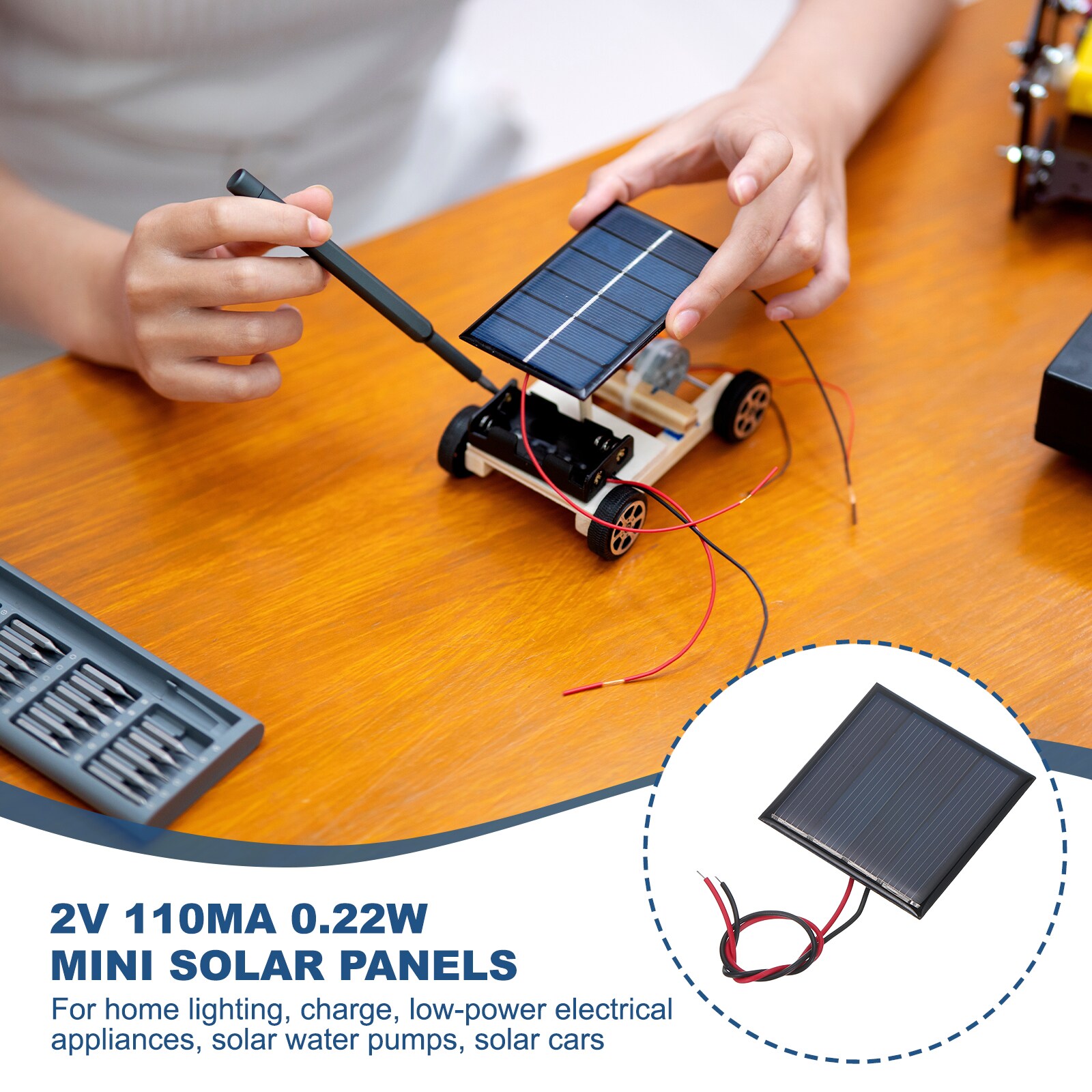 Unique Bargains 5pcs 2V 0.22W 110mA Mini Solar Panels Small ...