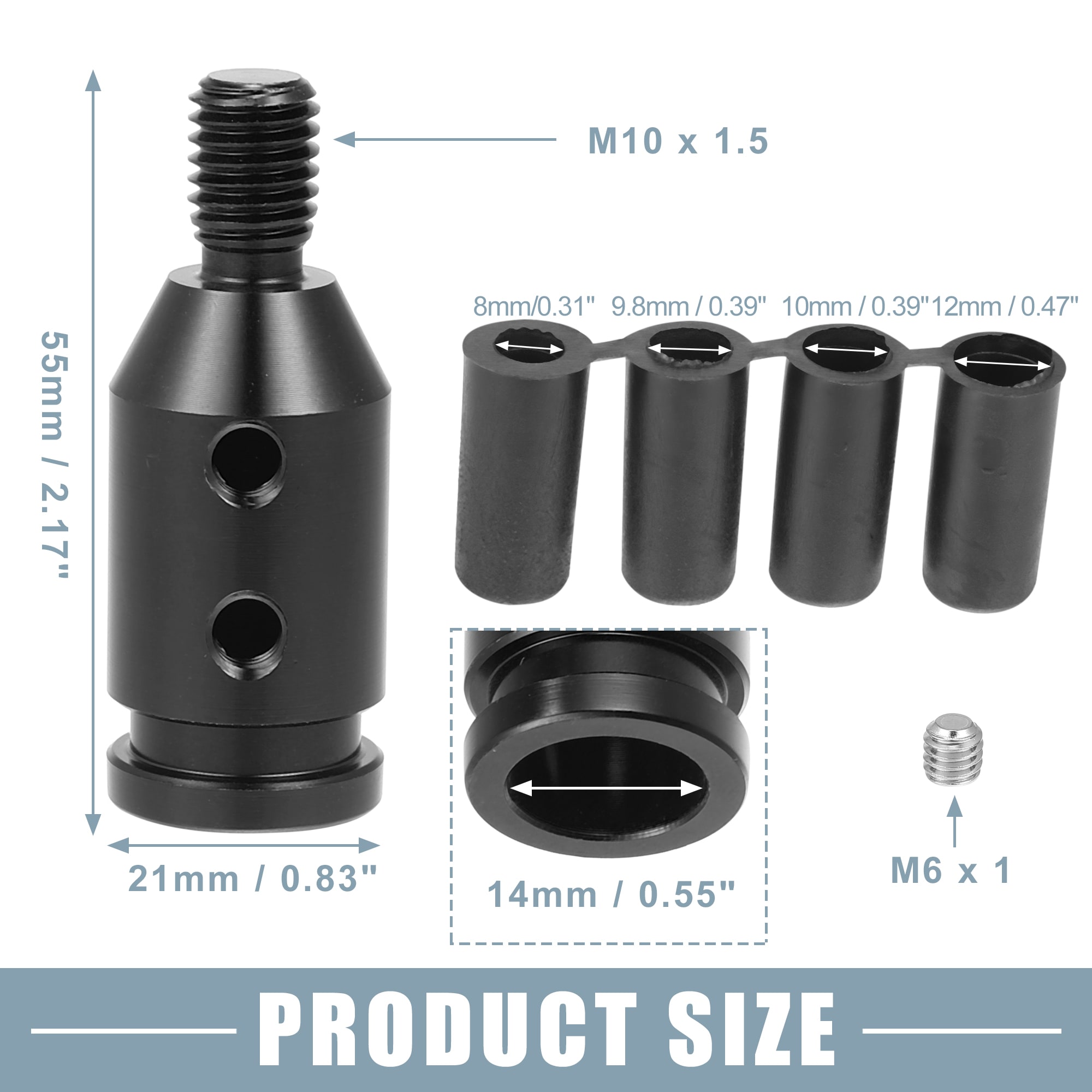 Unique Bargains Gear Shift Knob Adapter Kit Universal with 4 Plastic ...