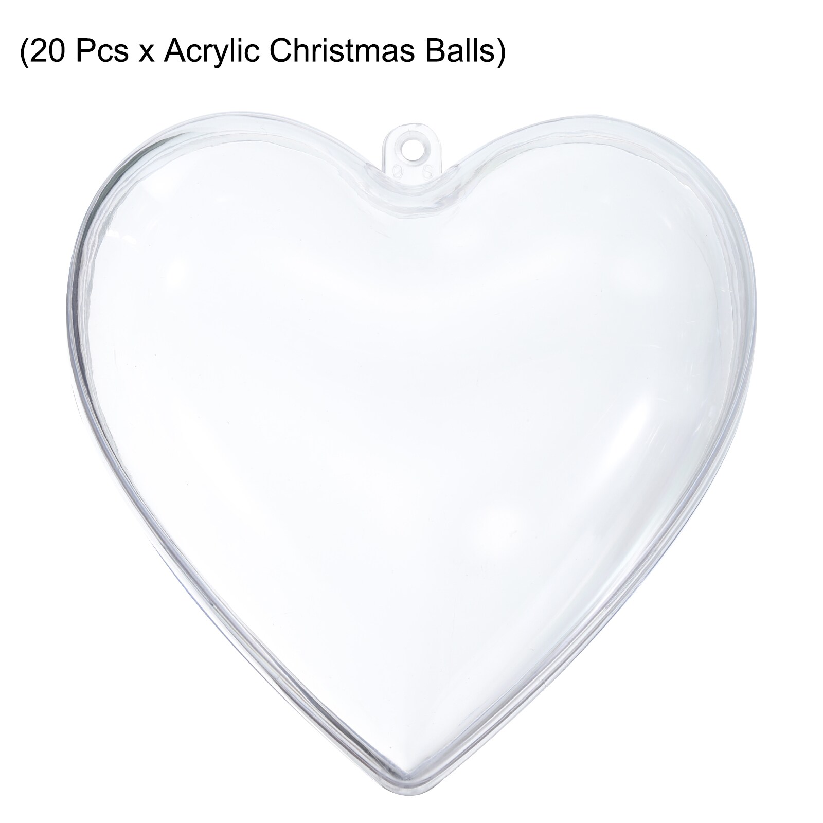 Unique Bargains 20Pcs 2.37 Inch Clear Plastic Ornaments Balls Acrylic ...