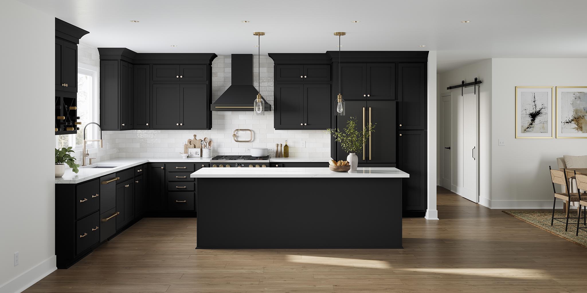 Shenandoah Breckenridge POL 36-in W x 34.5-in H x 24-in D Black Painted ...