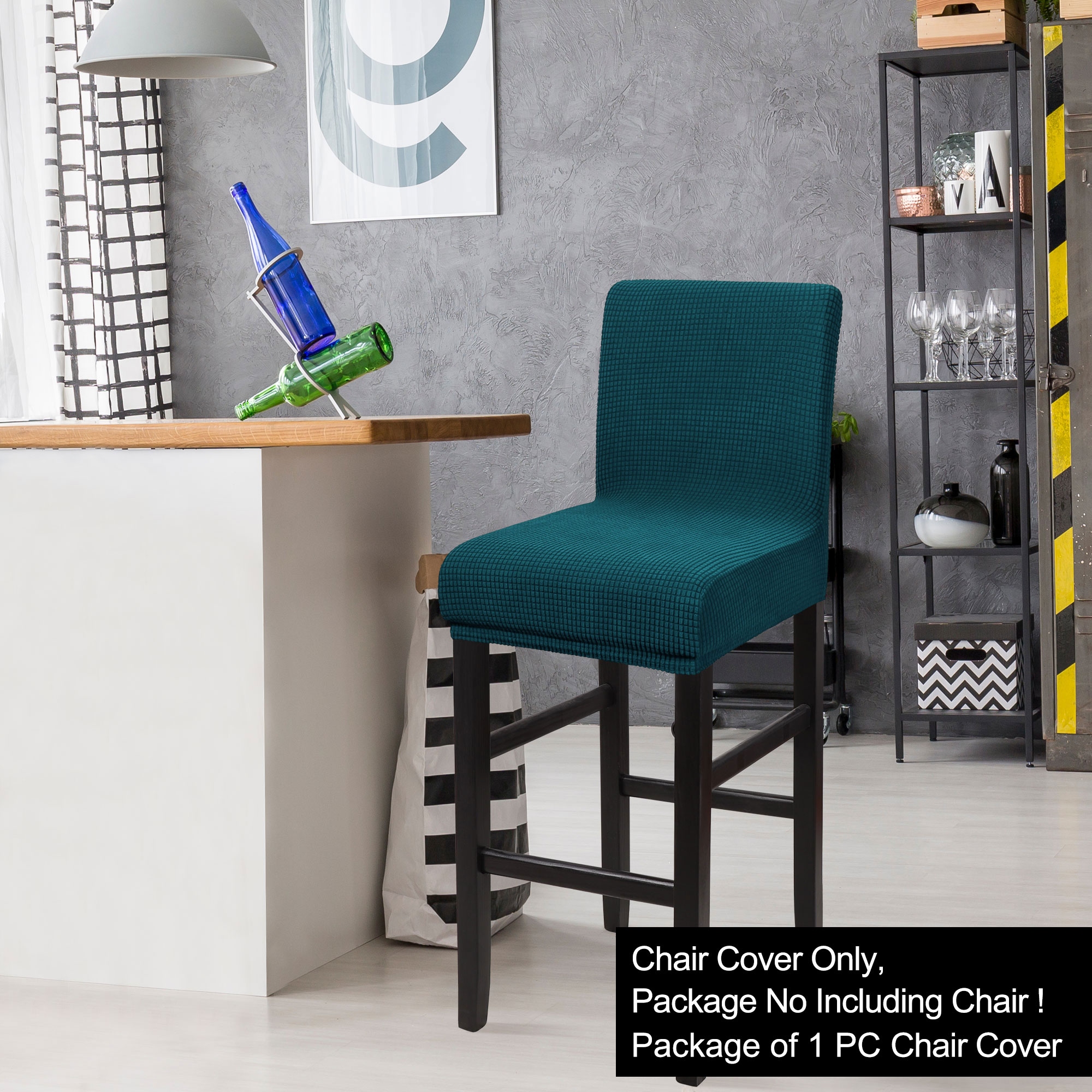 Unique Bargains Stretch Bar Stool Covers Pub Counter Height Side Chair ...