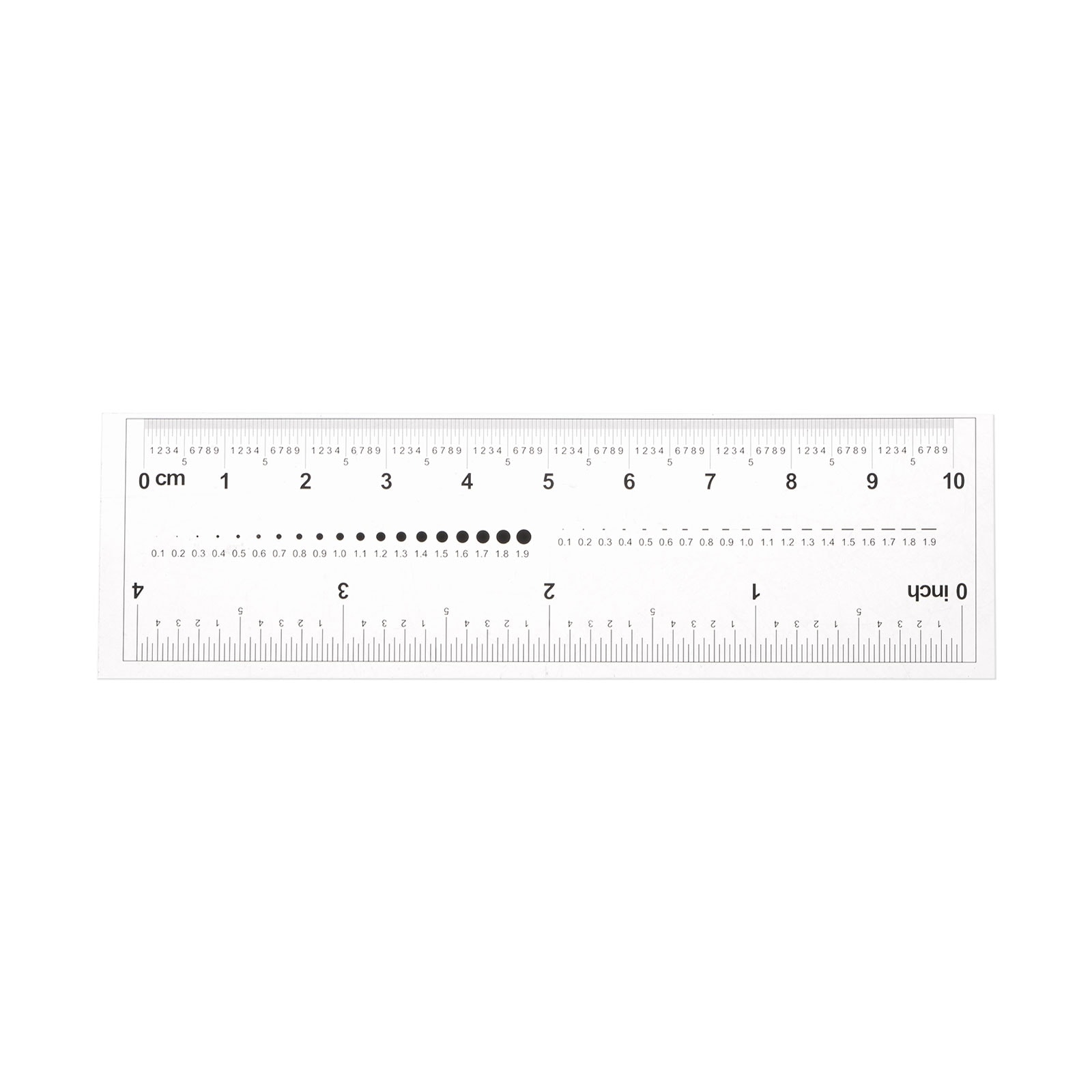 Unique Bargains Film Flexible Ruler 4 Inch 0.1mm Scale PET Plastic ...