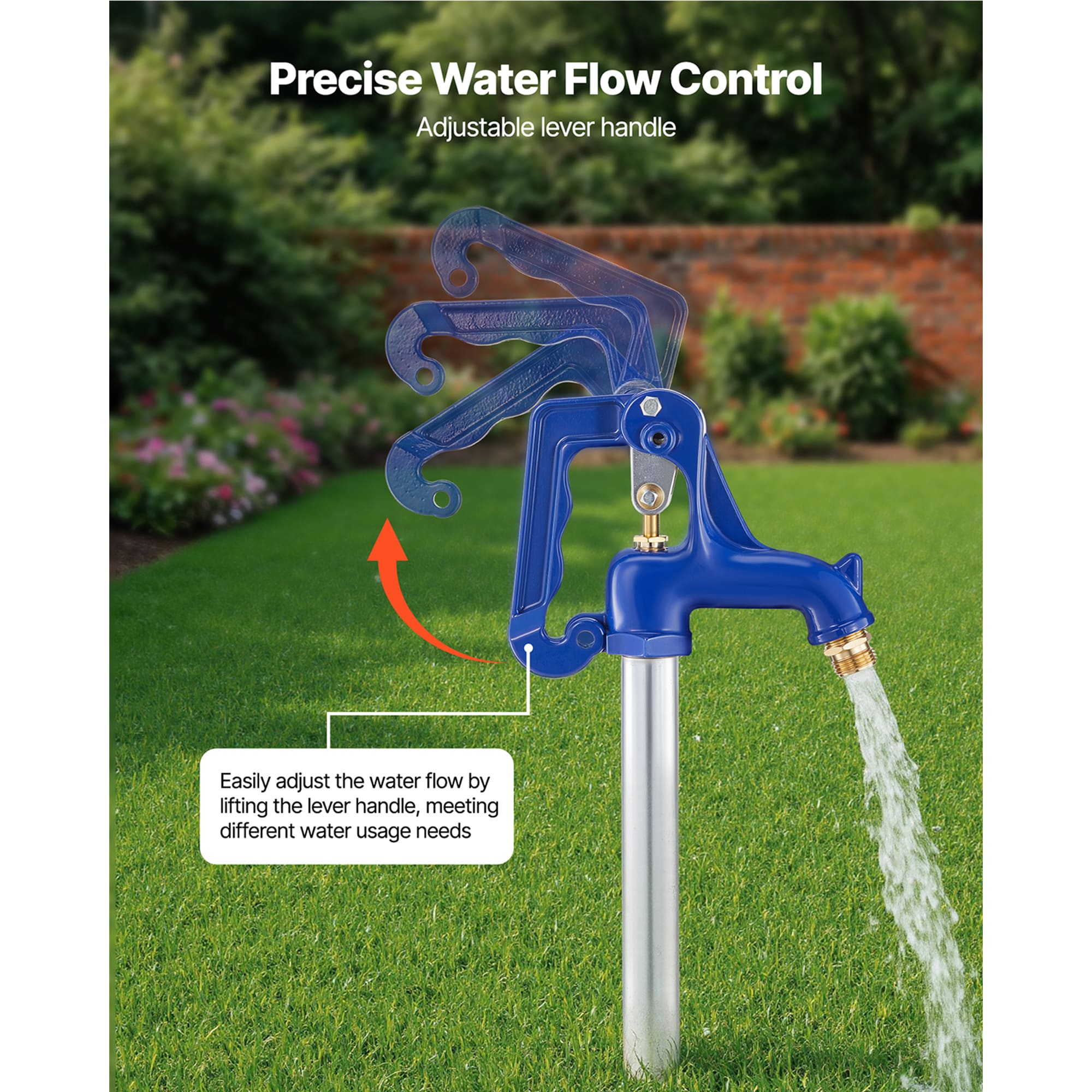 VEVOR Frost Proof Yard Hydrant 3.22FT Freeze-Proof Outdoor Faucet with ...