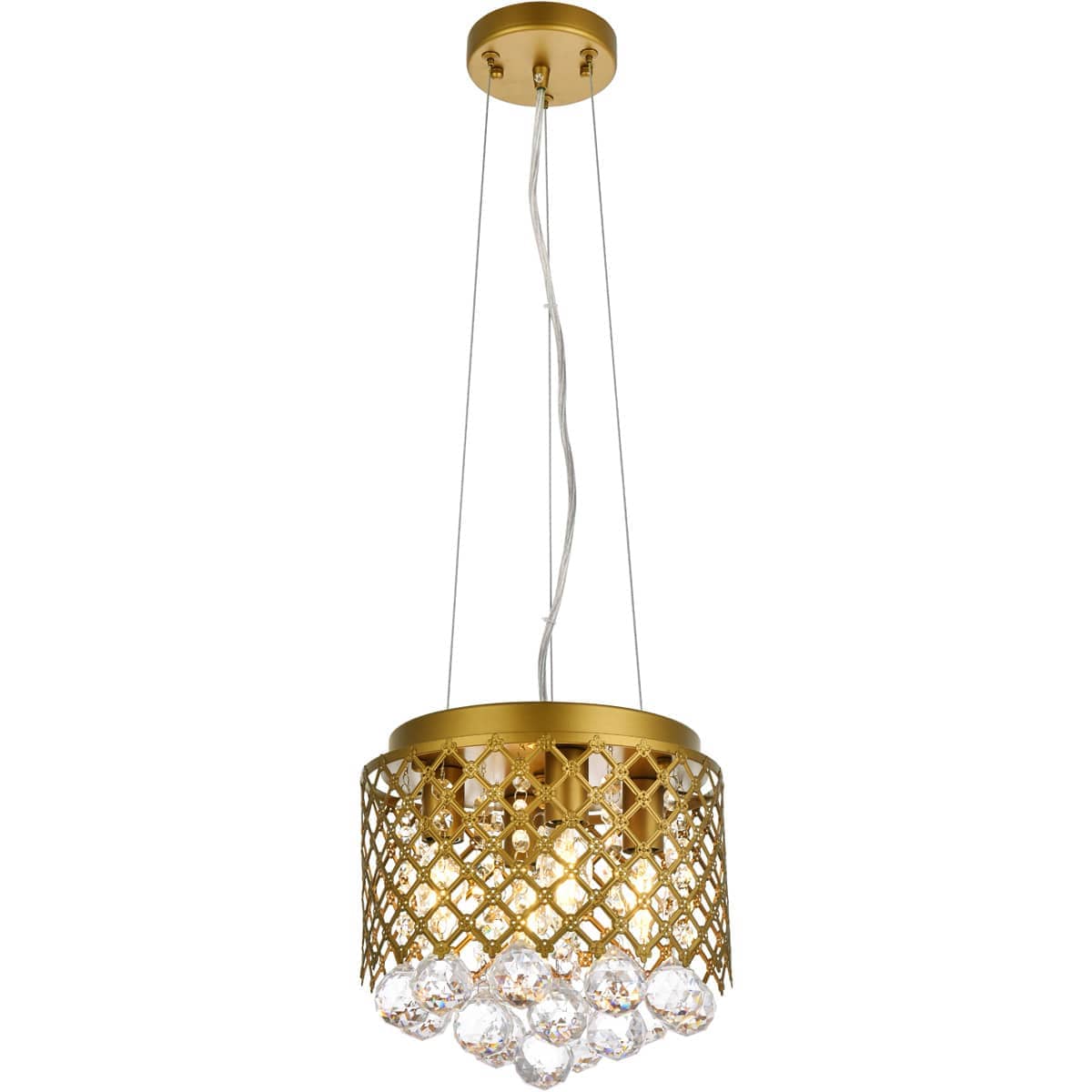 Elegant Lighting Living District LD520D10BR Tully 4 Light 10 inch Brass ...