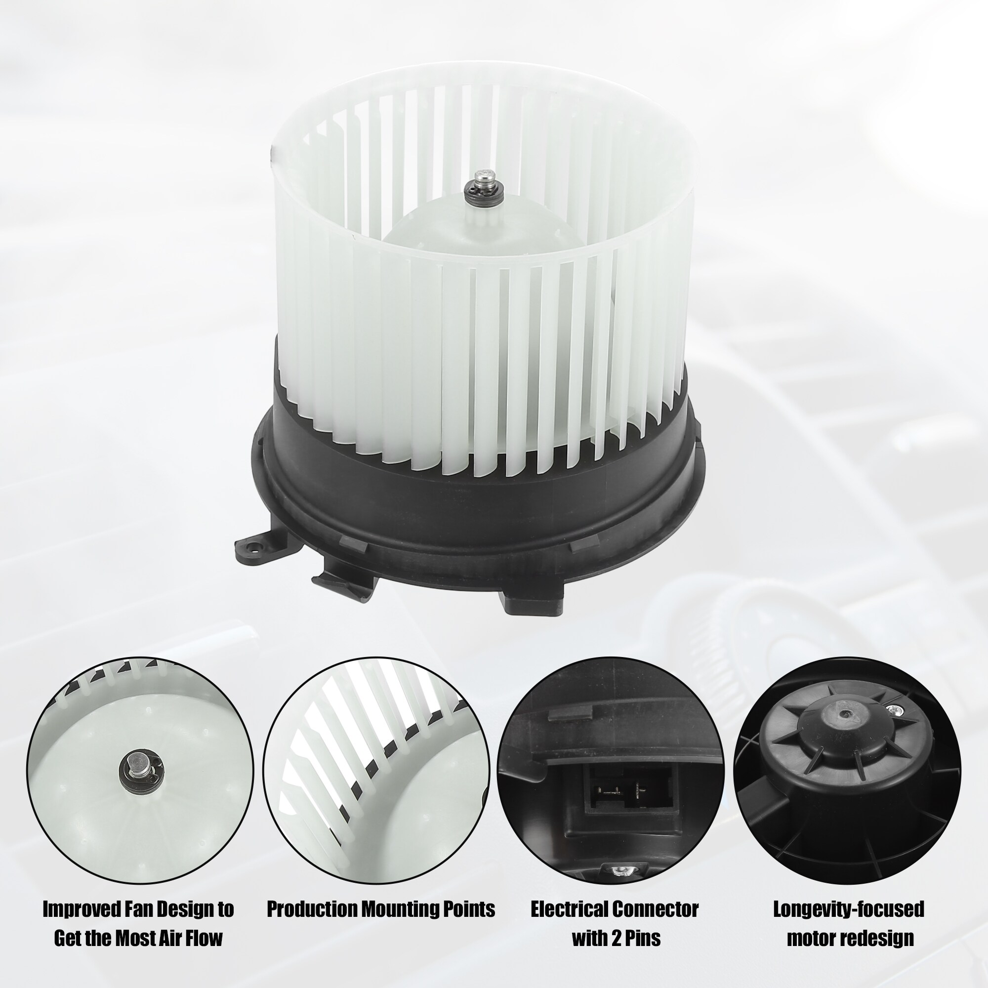 Unique Bargains HVAC Heater Blower Motor Assembly Compatible for Nissan ...