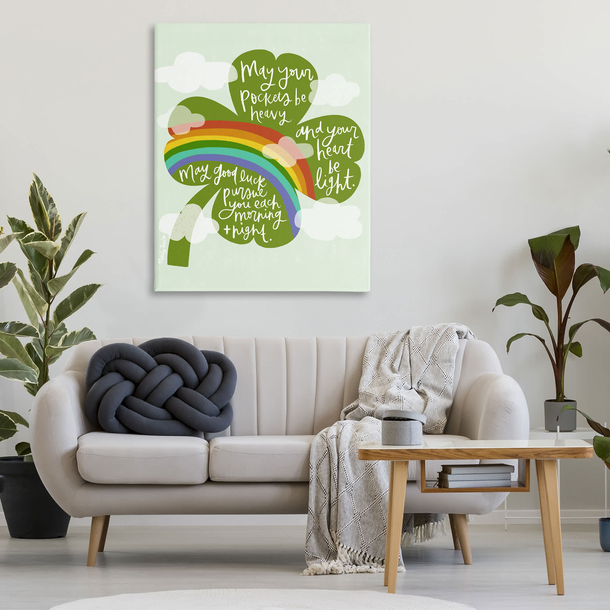 Stupell Industries Uplifting Good Luck Rhyme Canvas Wall Art By Mandy ...