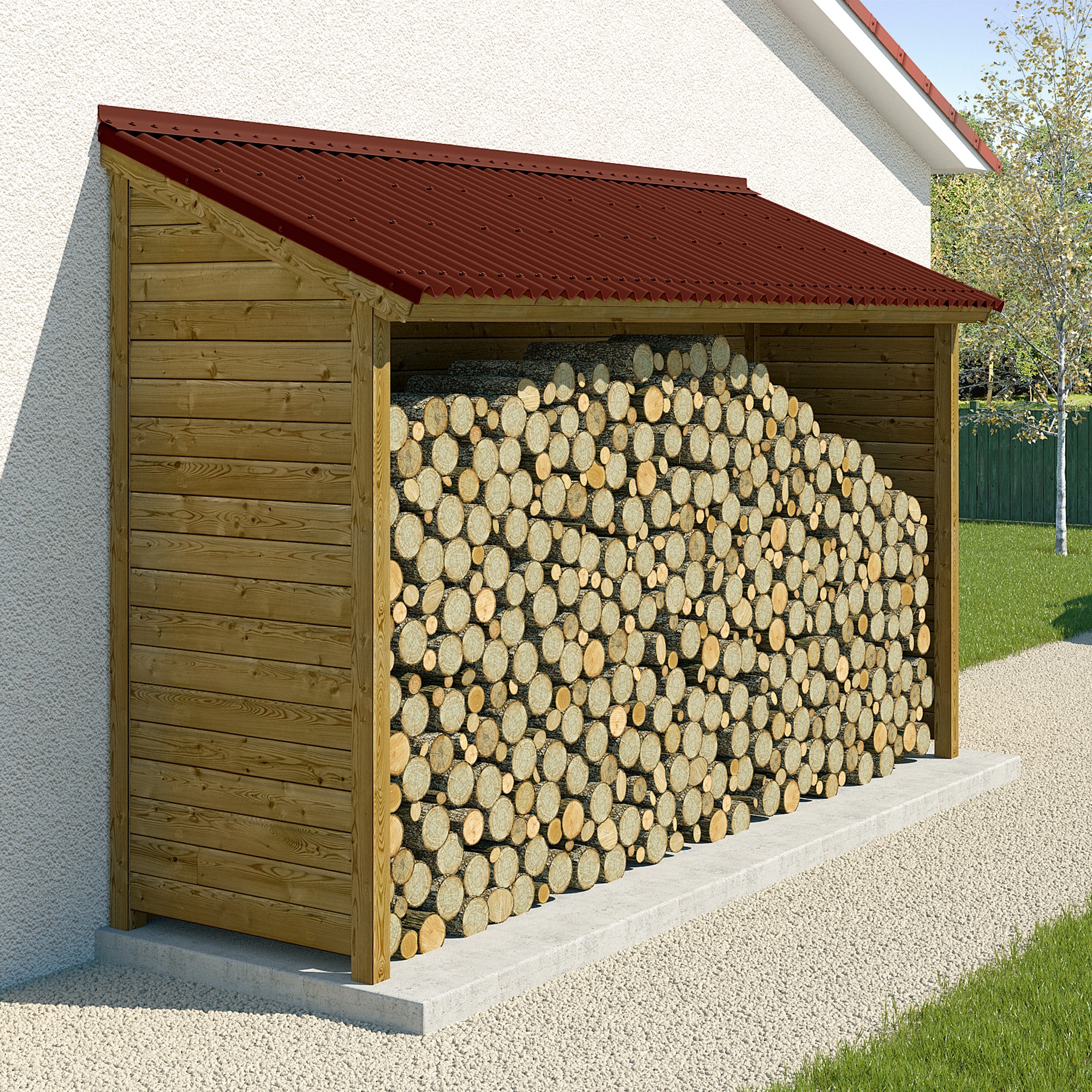 Ondura Ondura 3.17-ft x 3.17-ft Corrugated Red Asphalt Roof Panel 5 ...