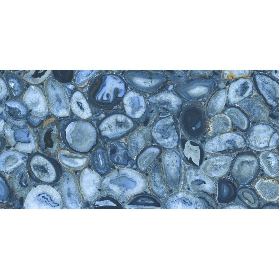 The Tile Life Geode Blue 24-in x 48-in Polished Porcelain Marble look ...