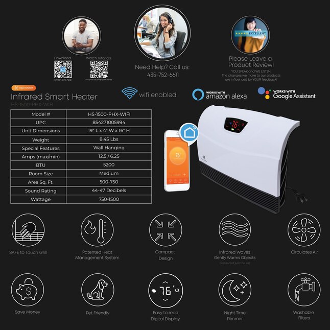 Heat Storm HeatStorm HS-1500-PHX-Wifi Phoenix Infrared Smart Heater ... Heat Storm HeatStorm HS-1500-PHX-Wifi Phoenix Infrared Smart Heater ...