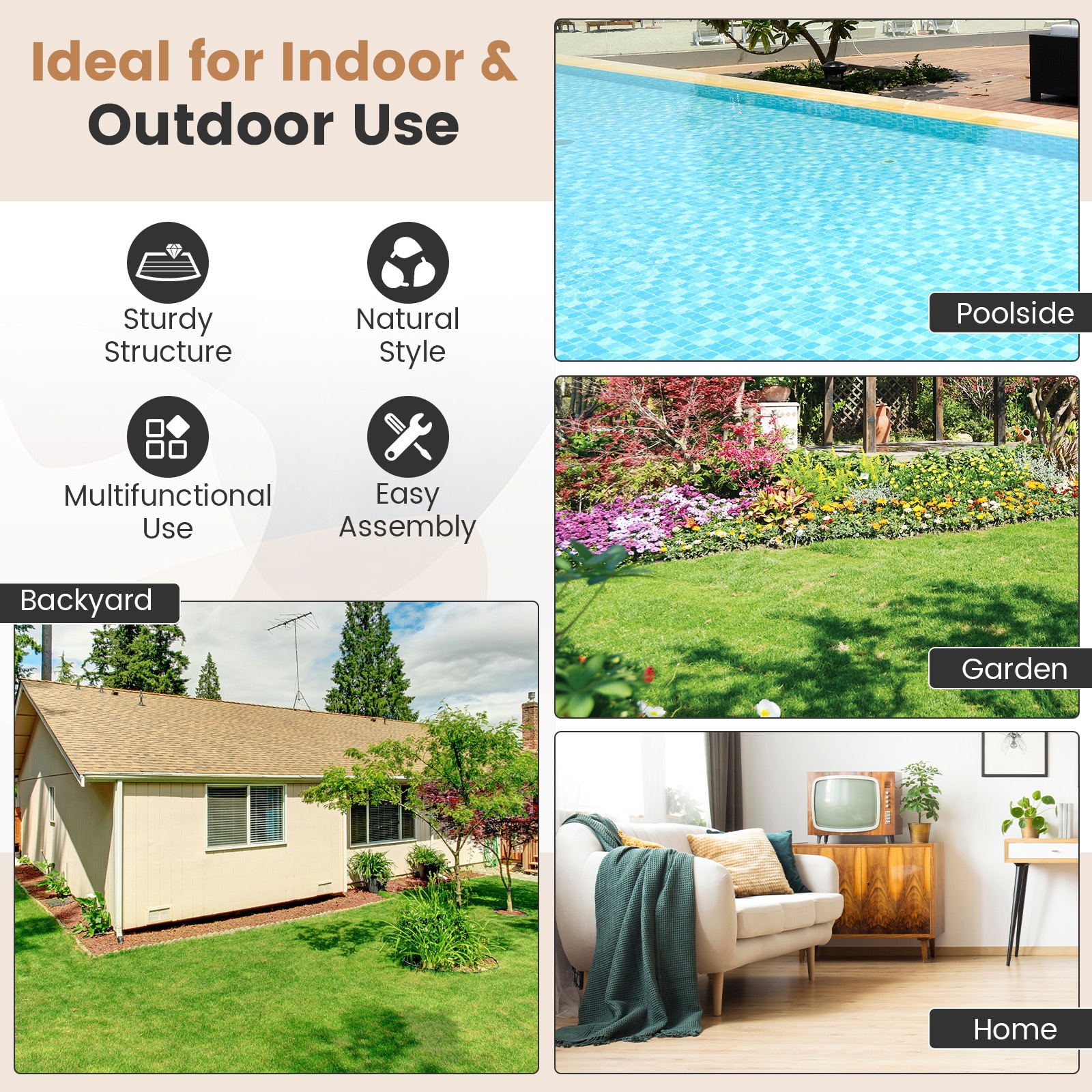 Iseryn Patio Table Rectangle Outdoor Dining Table 37.5-in W x 63-in L ...