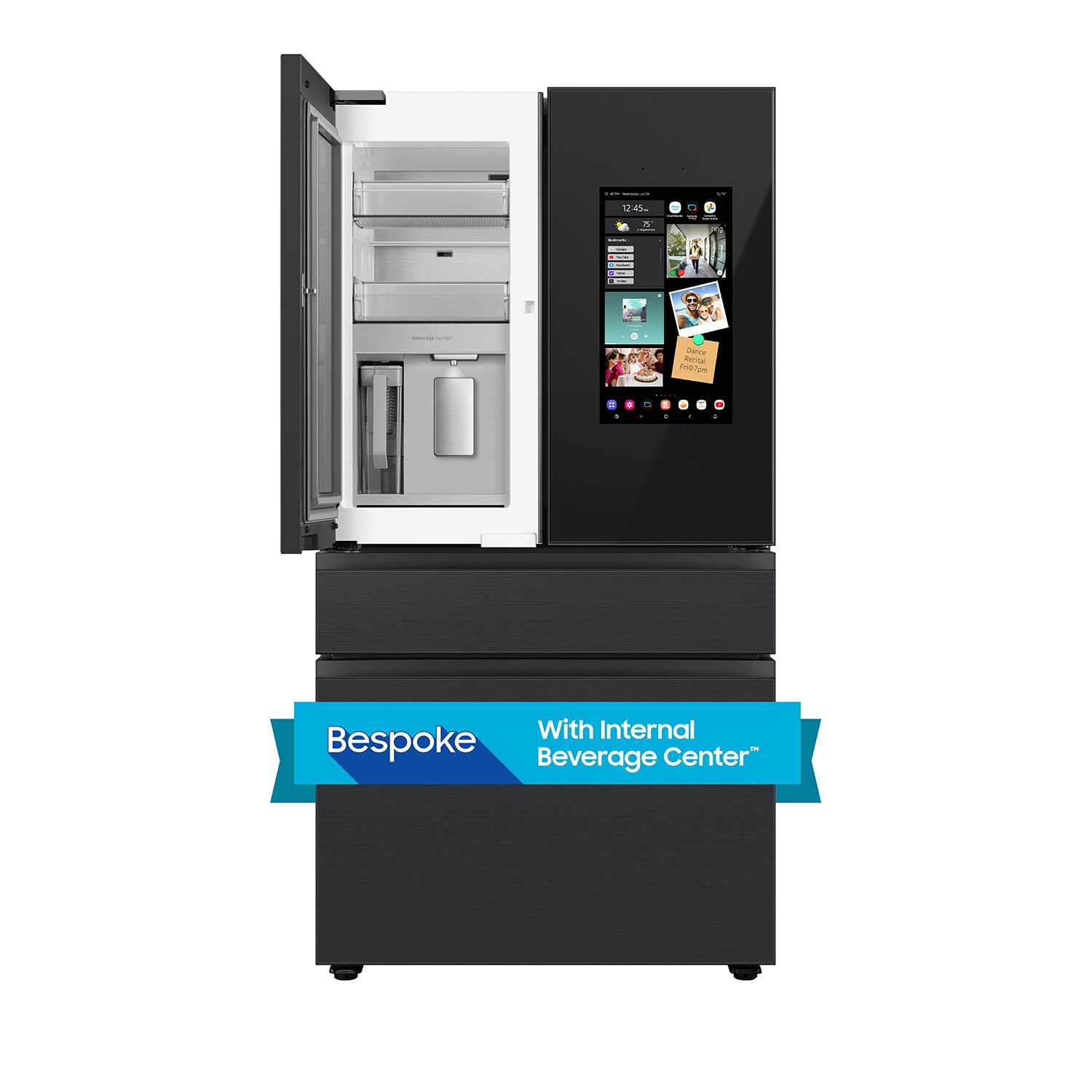 Samsung Bespoke 28.6-cu ft 4-Door Smart French Door Refrigerator with ...