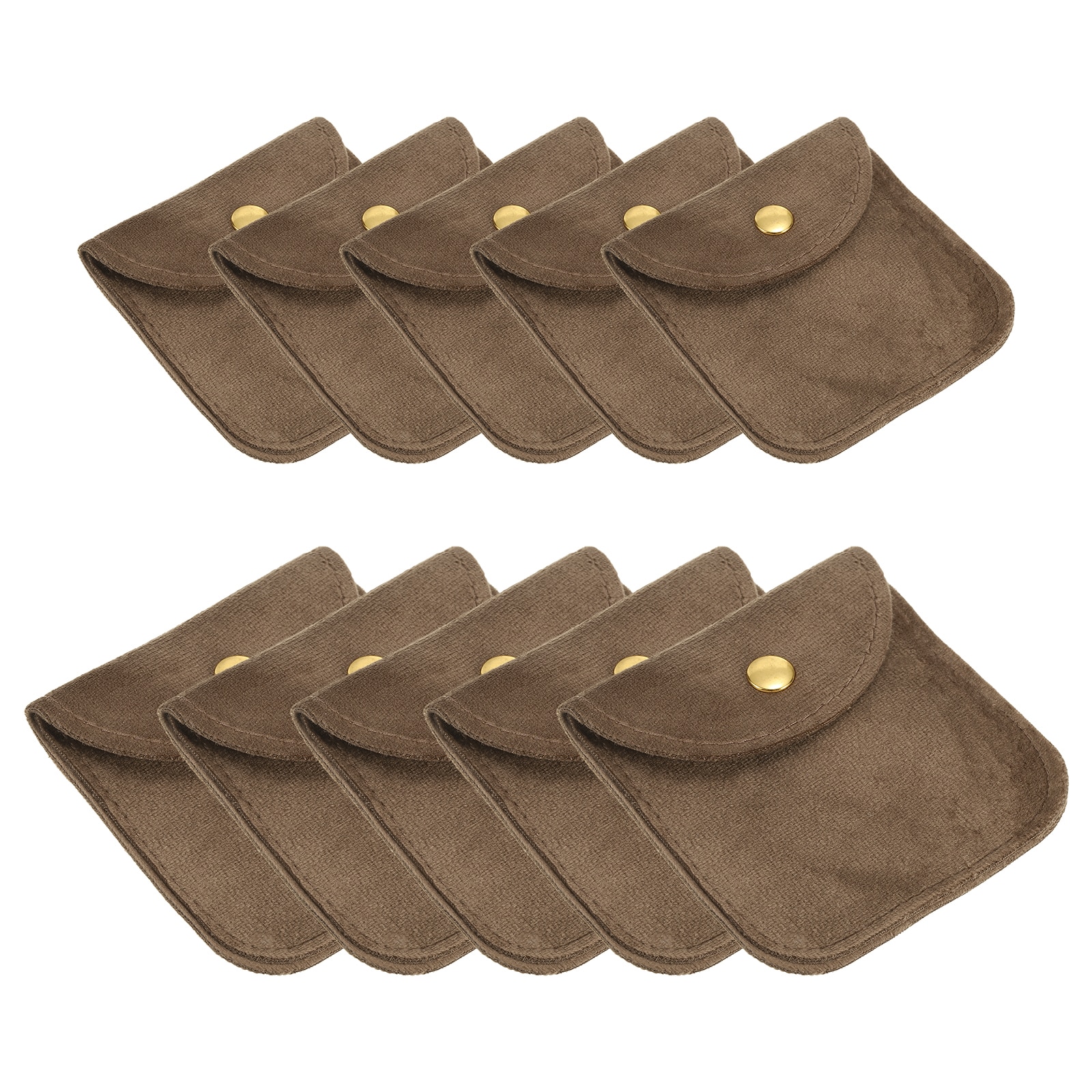PATIKIL Jewelry Pouch 10pcs Soft Velvet Pouches with Snap Button ...