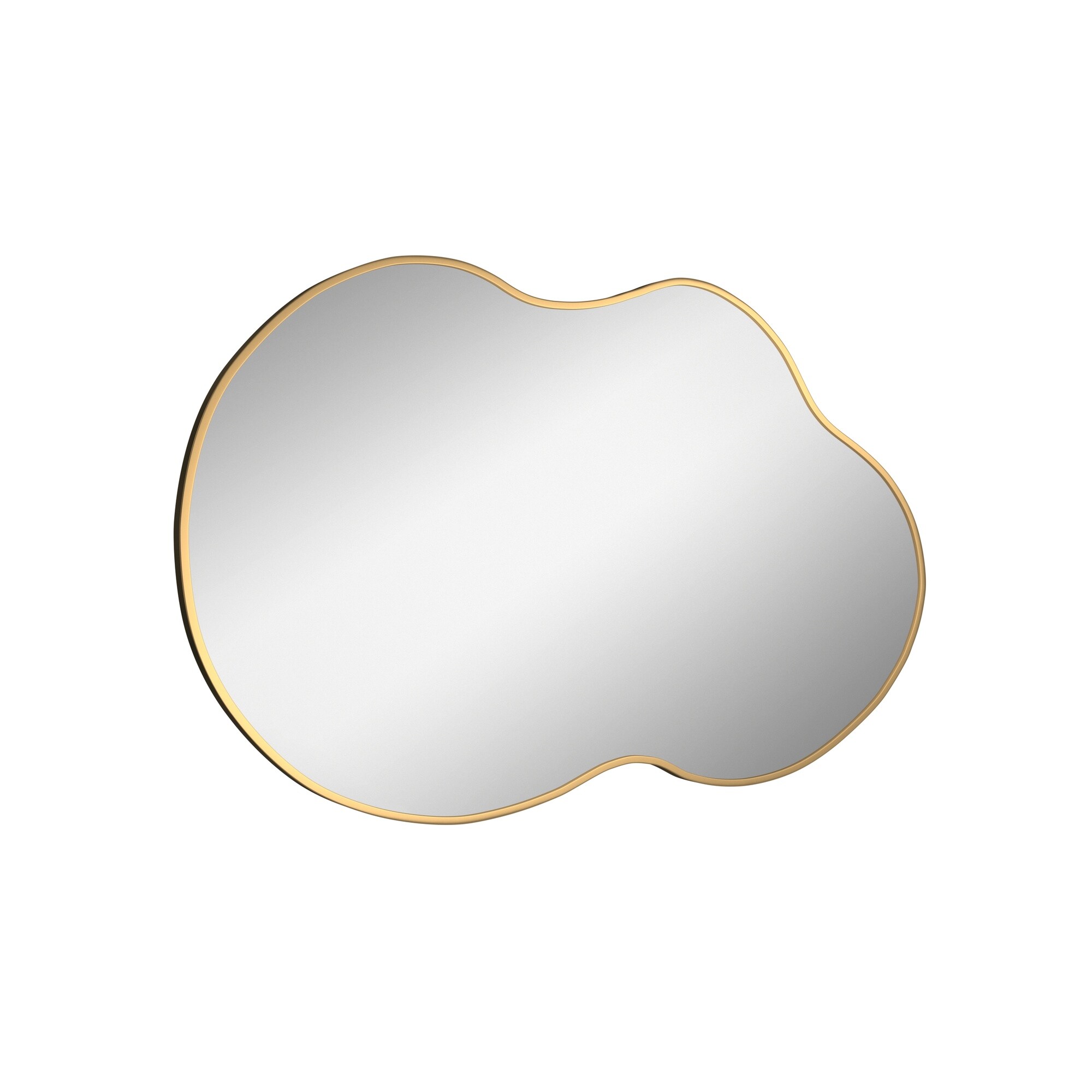 Boyel Living 40 in W x 24 in L Gold Cloud Shaped Aluminum Framed Wall ...