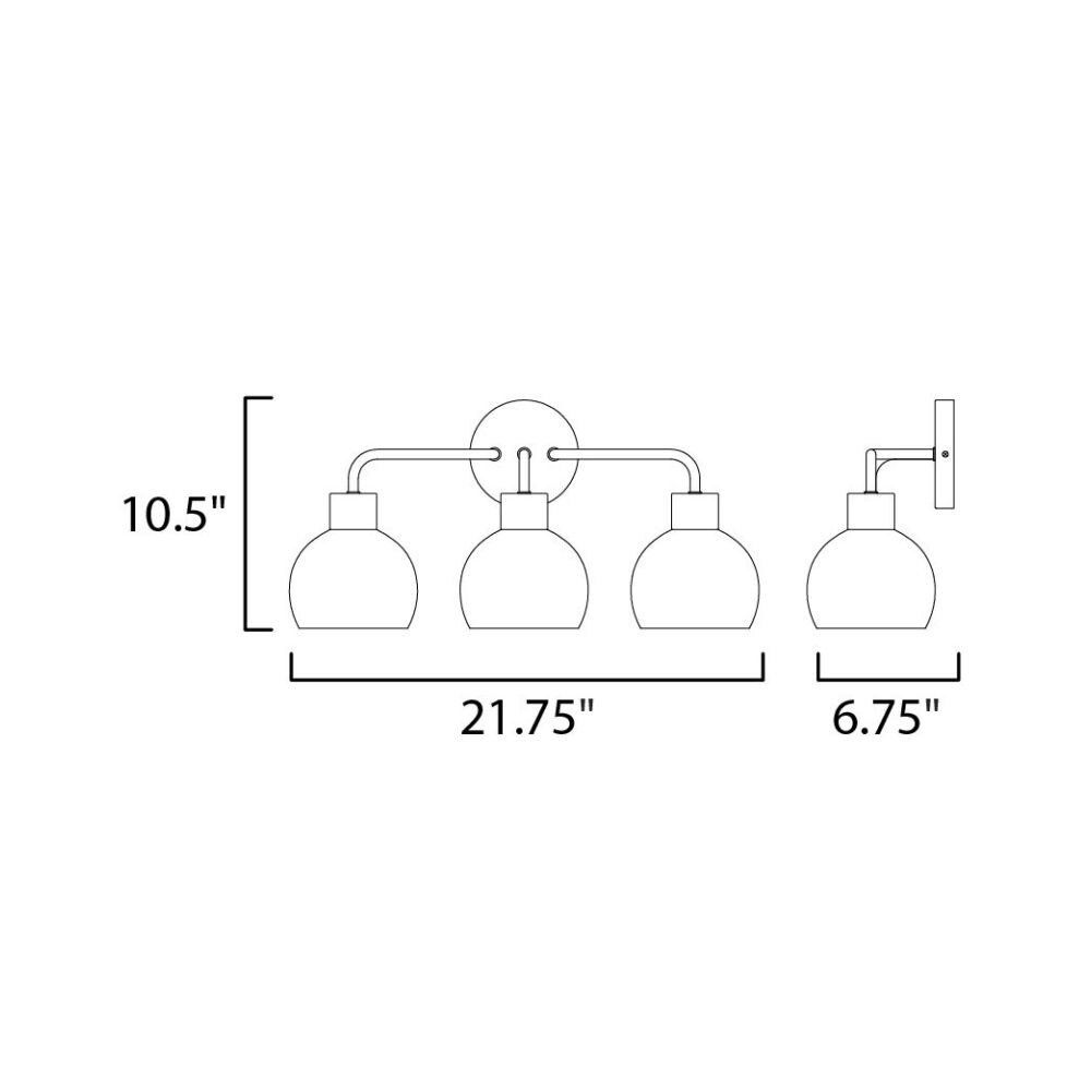 Maxim Lighting Coraline 3 - Light Black Modern / Transitional ...