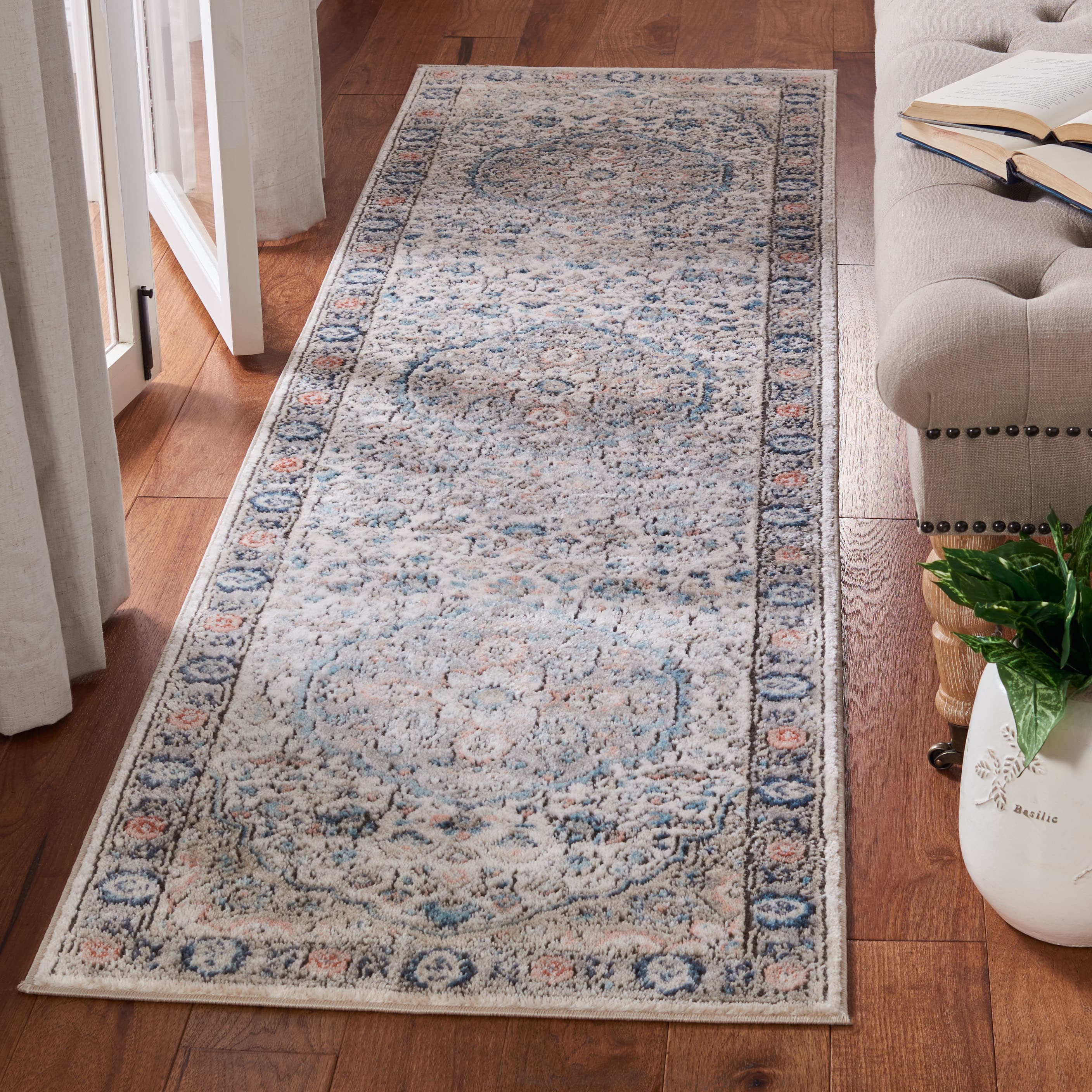 Safavieh Oregon 813F Grey Blue 2 x 6 Rectangular Runner rug in the Rugs ...