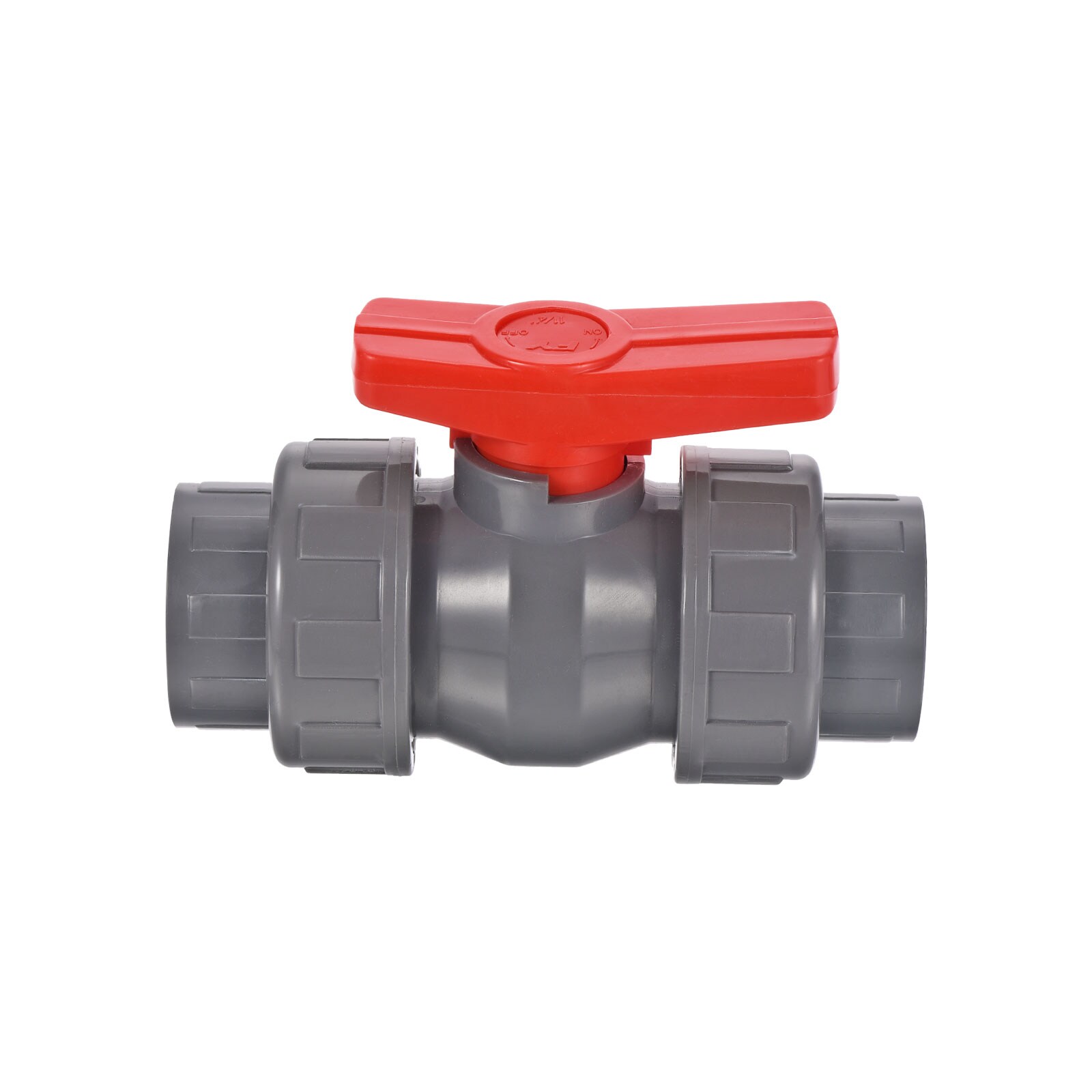 PATIKIL 40mm ID Double Union Ball Valve 1pc PVC Socket Type Shut-off ...
