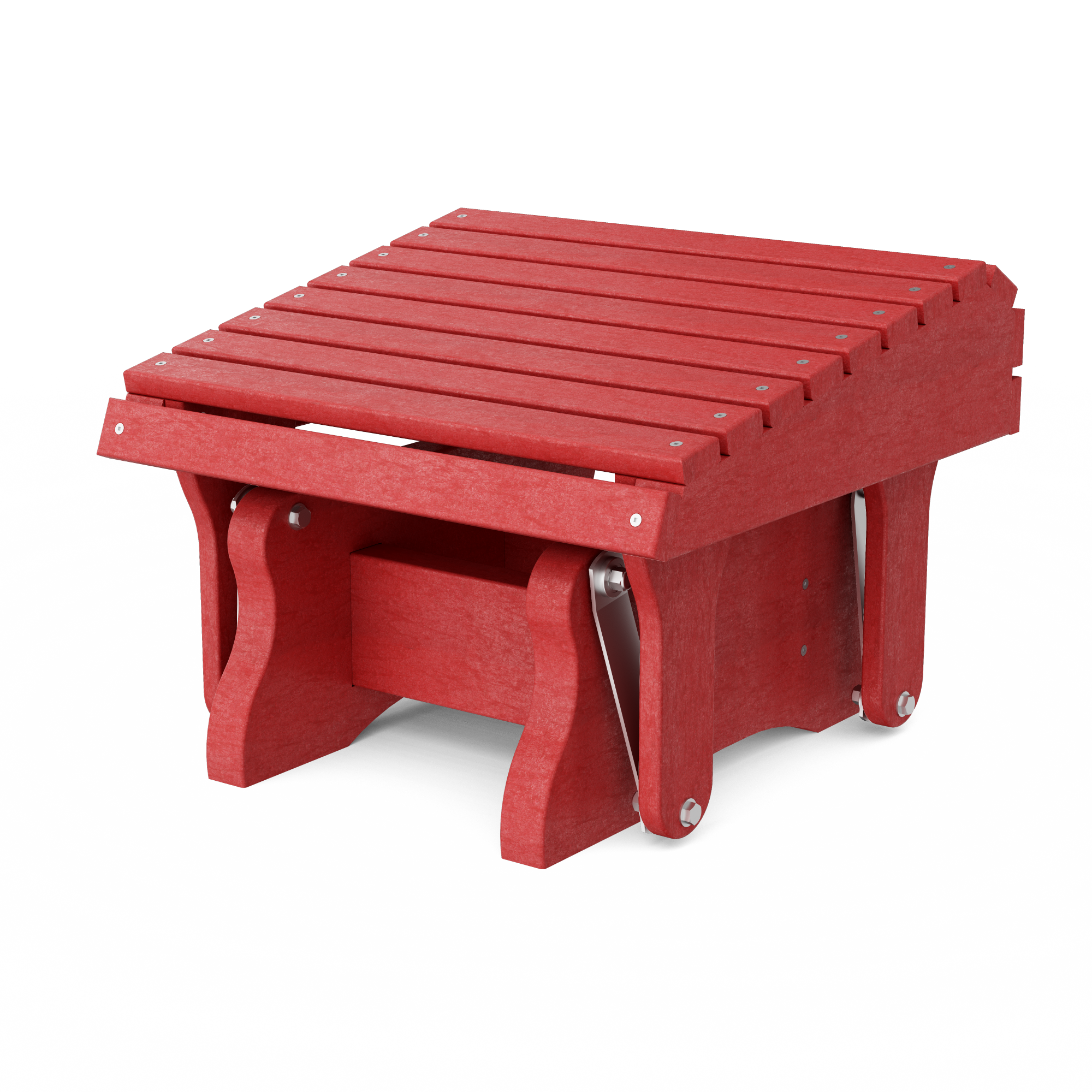 Wildridge Heritage Gliding 1 Cardinal Red Hdpe Foot Stool in the ...