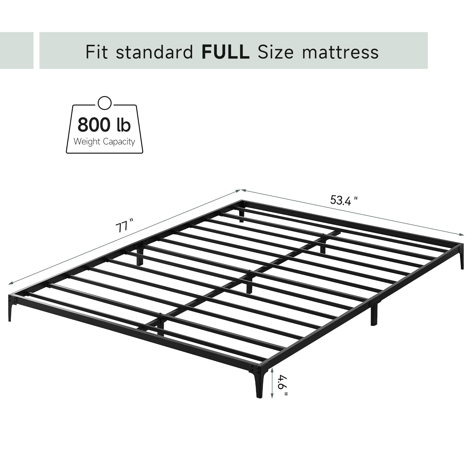 GarveeLife Metal Platform Bed Frame Heavy Duty Noise Free Bed Frame ...