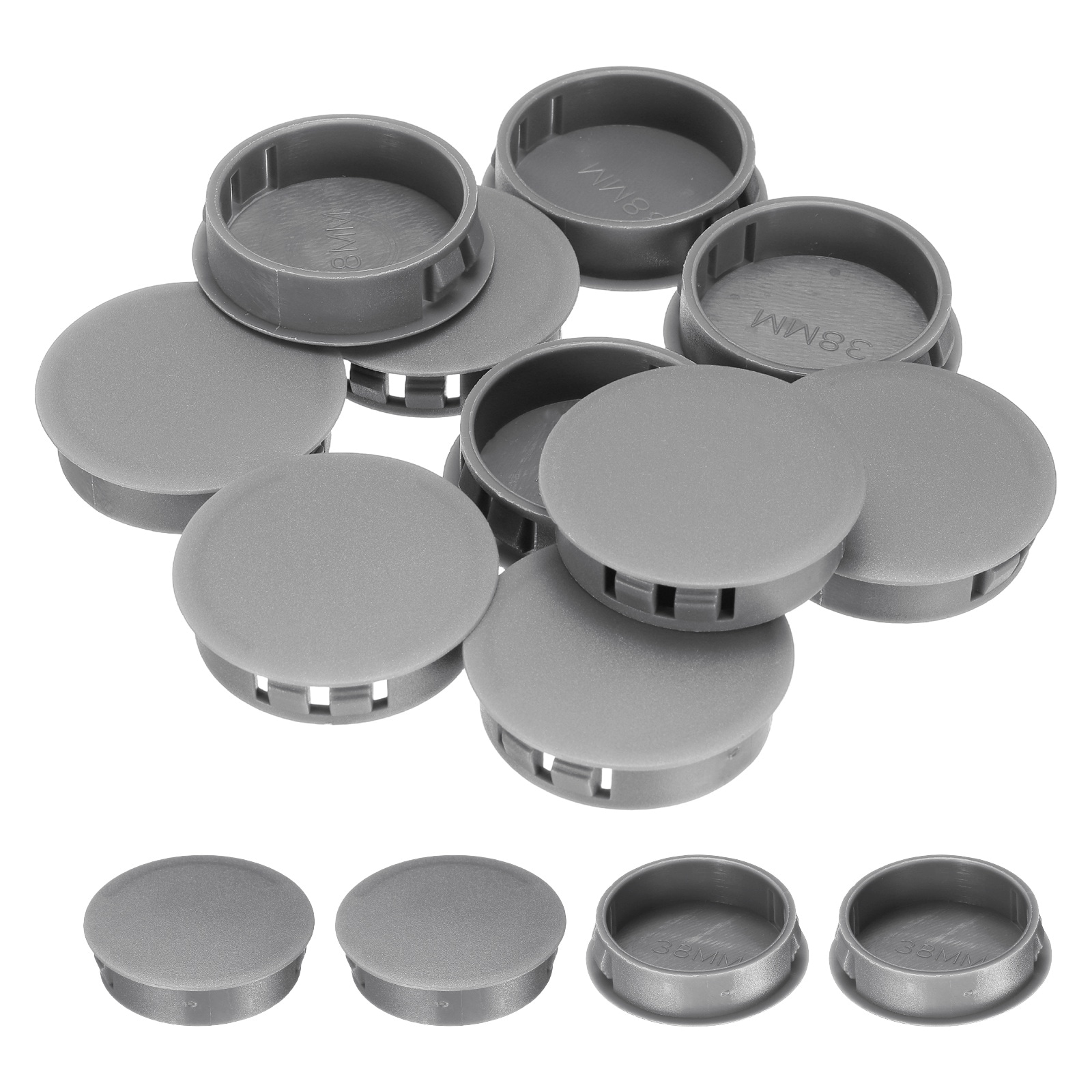 Unique Bargains 10pcs Gray Hole Plugs 38mm / 1.5inch Plastic Snap in ...