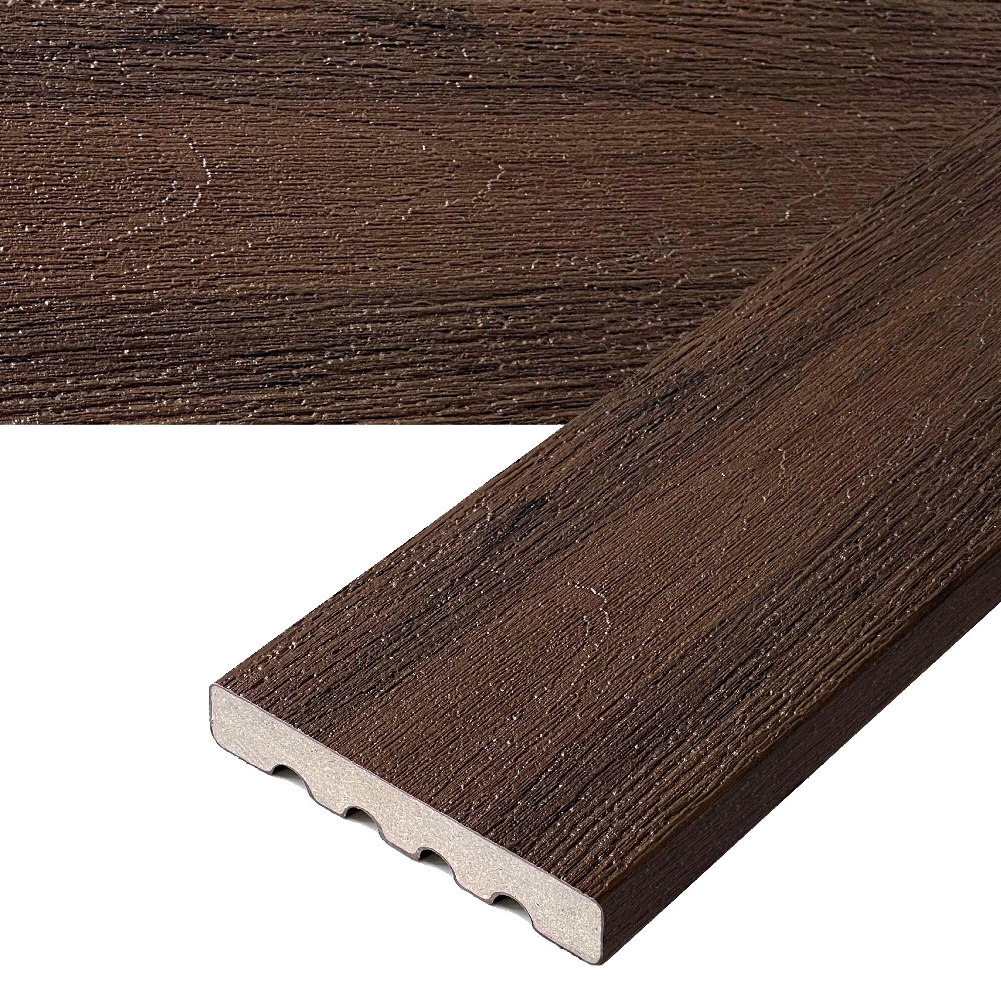 Armadillo EVOLUTION 1-in x 6-in x 20-ft Bourbon Solid edge Composite ...