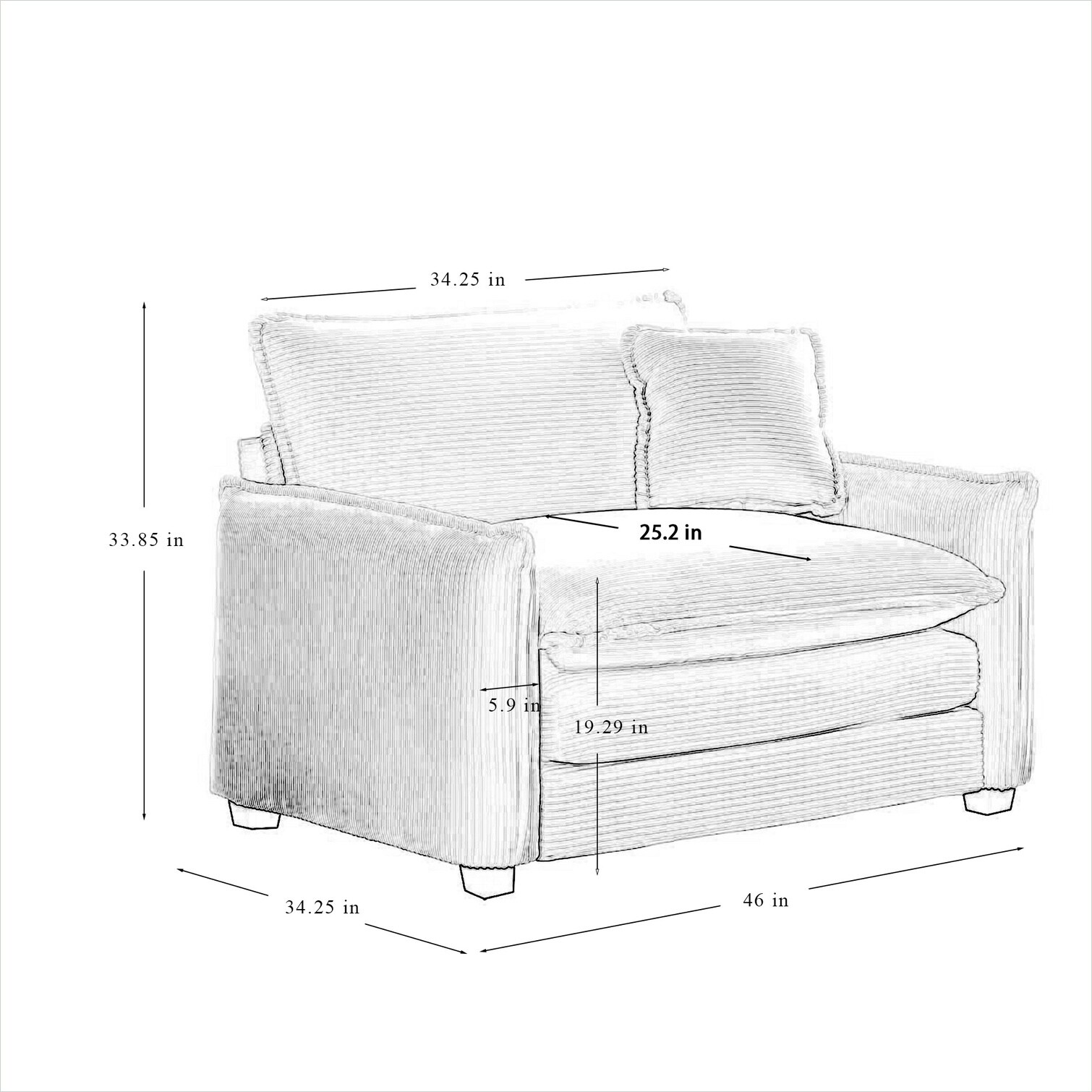 Naturefalls Oversized 6-Seat L-Shape Sectional Sofa with Deep Seating ...