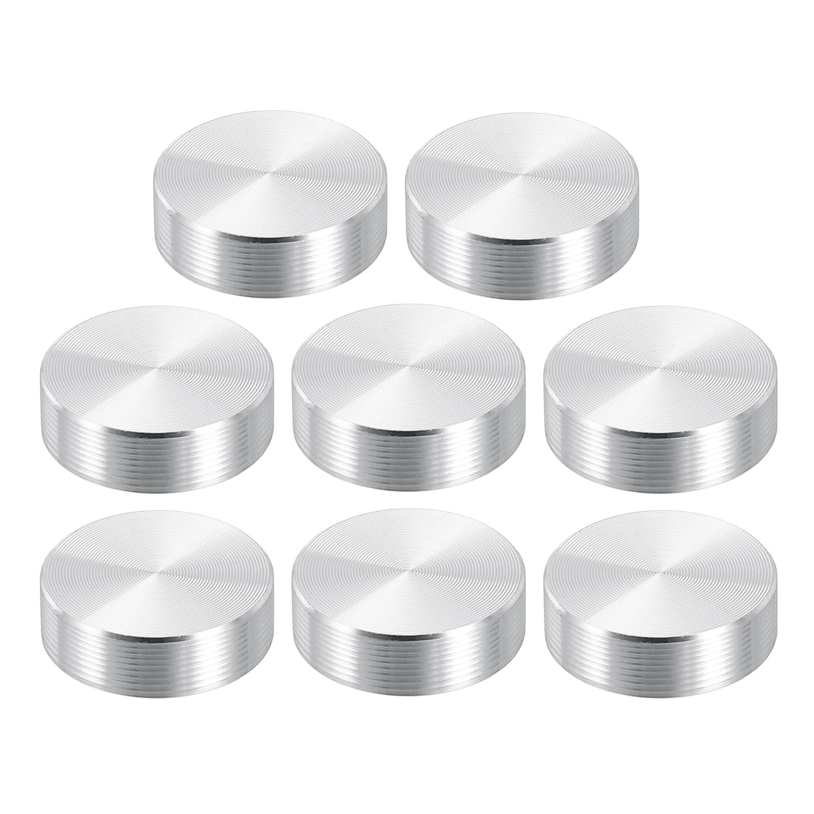 PATIKIL 20mm Round Shape Aluminum Disc 8pcs M6 Thread 7mm Thickness ...