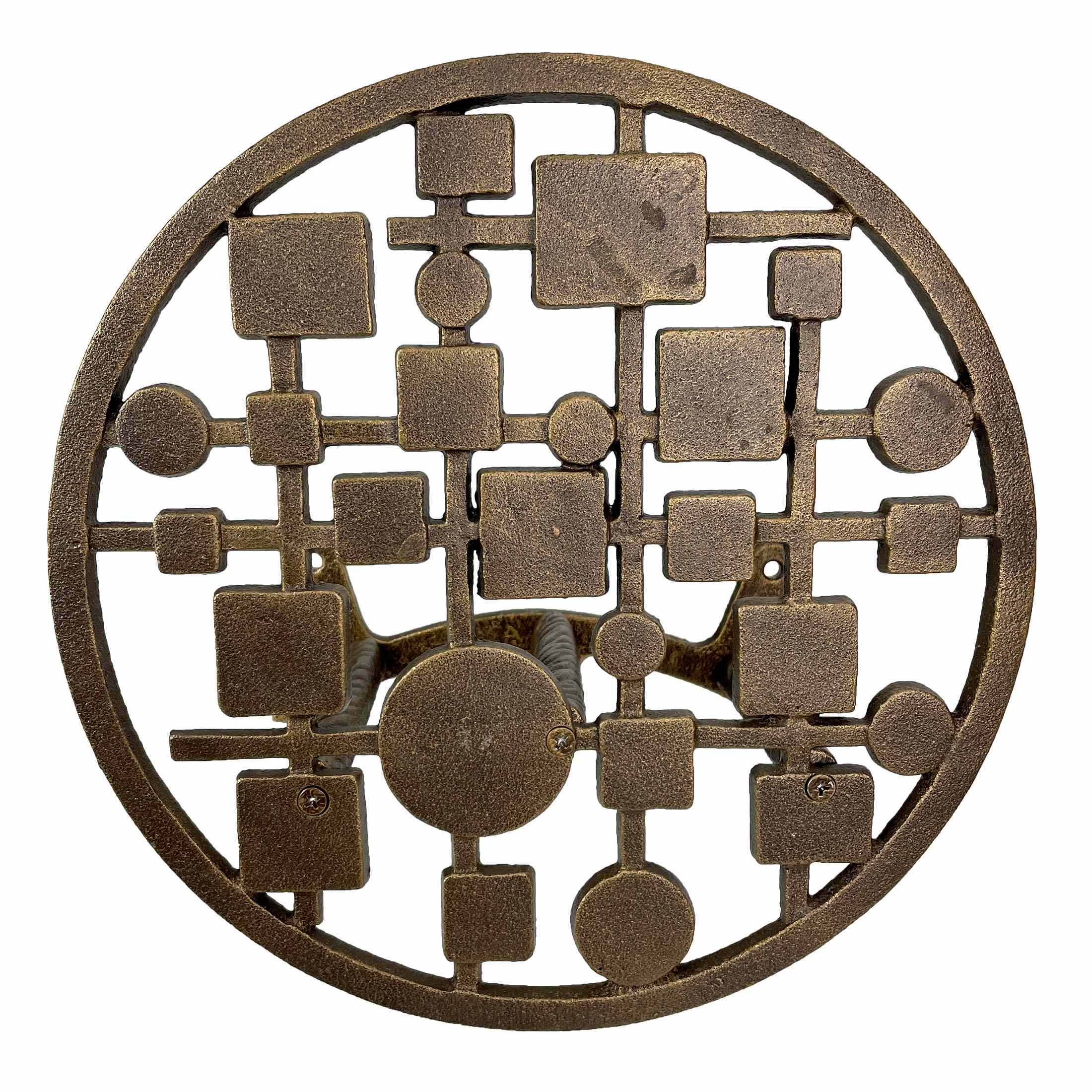 Zeckos Circles and Squares Cast Iron Hose Holder - Bronze Finish - Wall ...