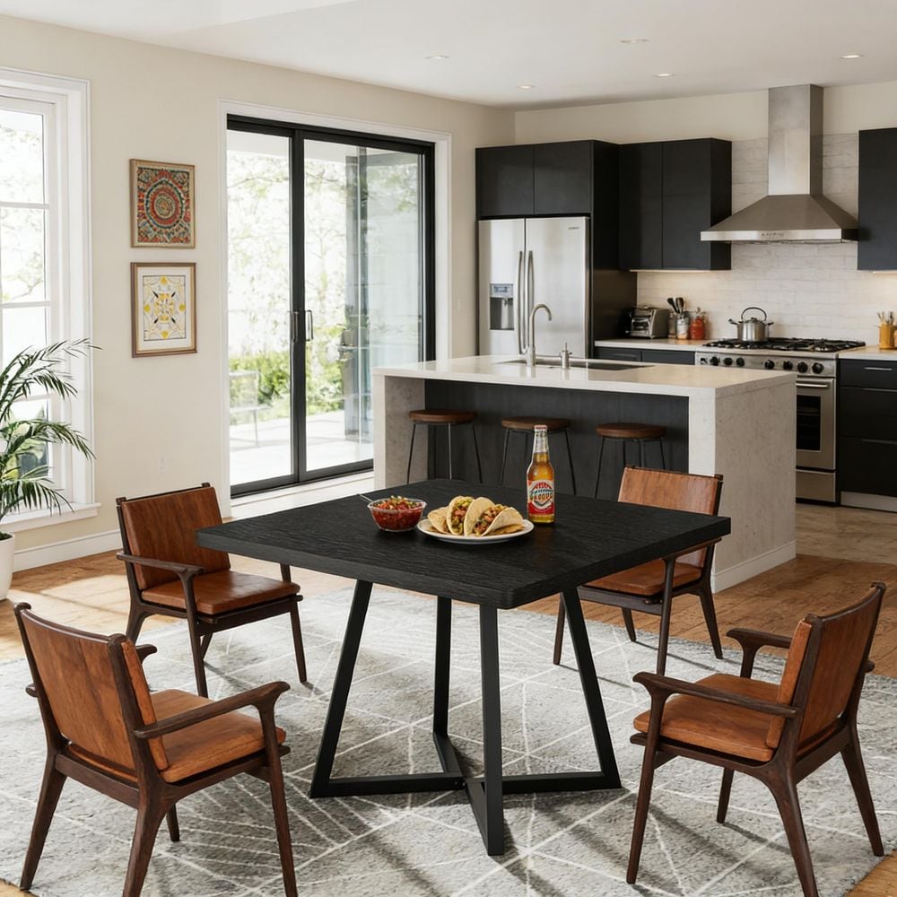Blisstyle Square Coffee Table Rustic Dining Table Classic Kitchen Table ...