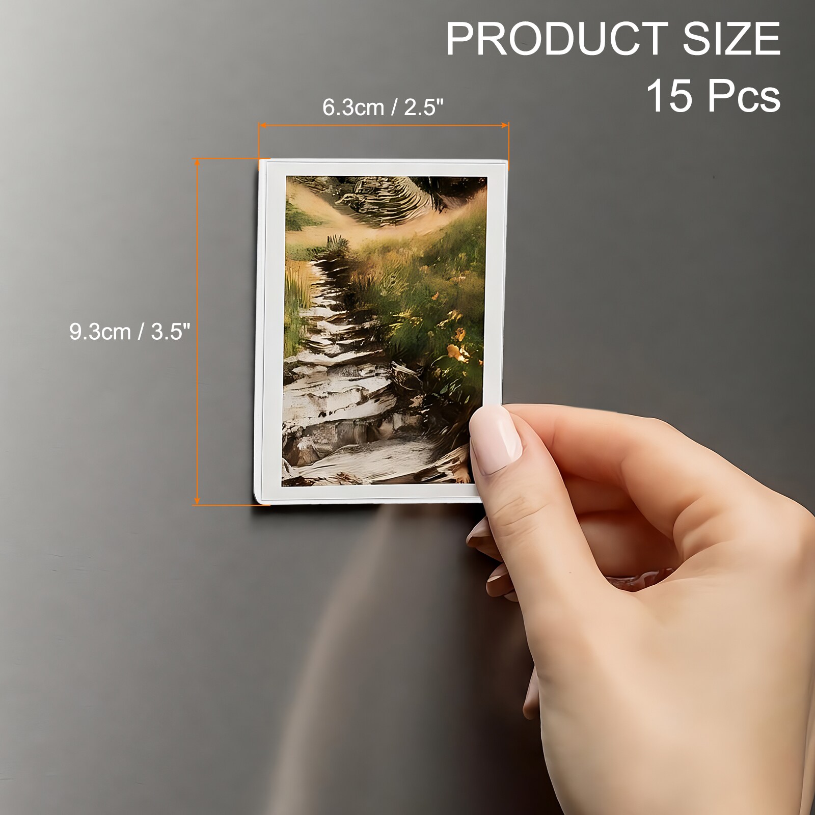 Unique Bargains 2.5 x 3.5 Inch Magnetic Picture Frames for Refrigerator ...