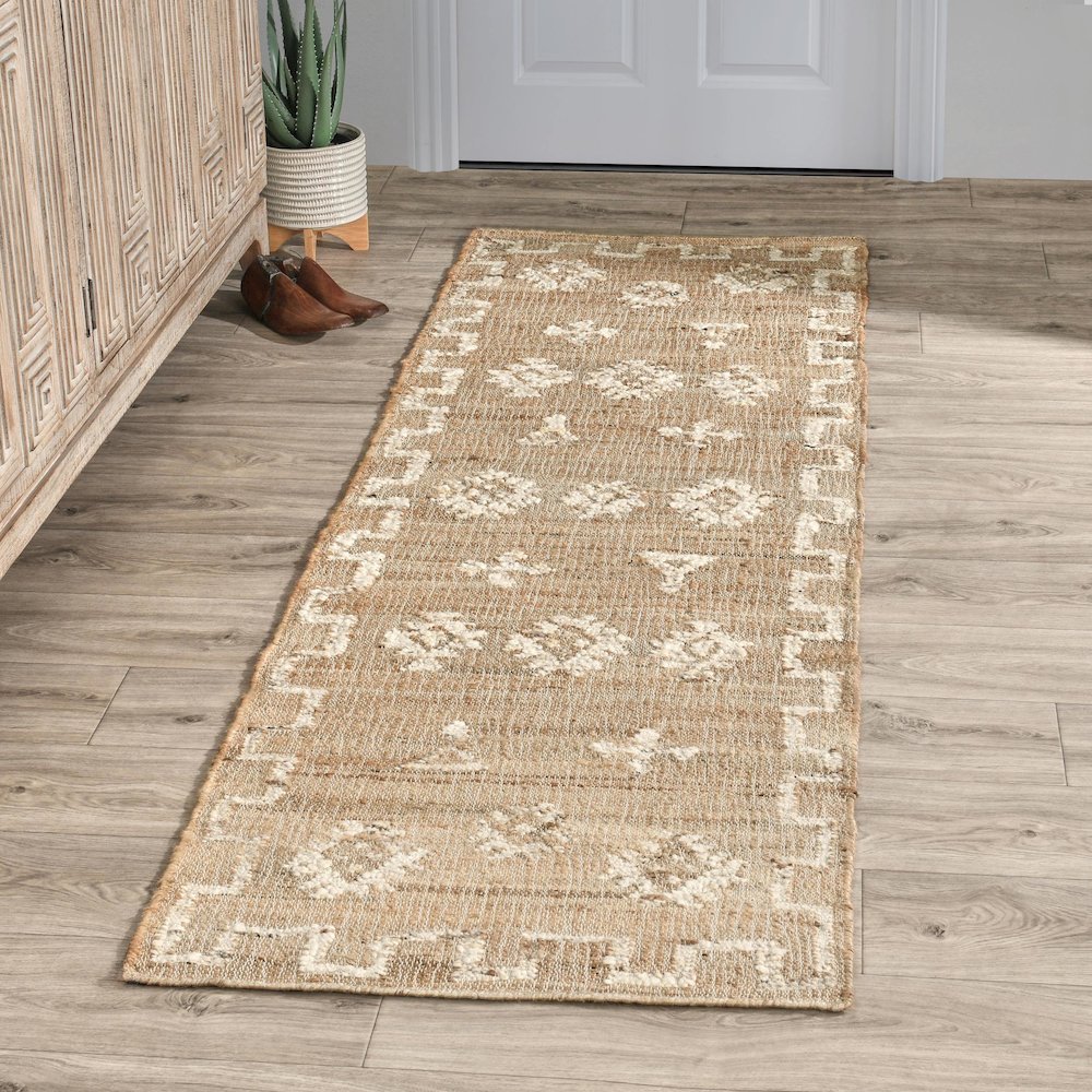 Classic Home Reposa 26'x8' Jute Blend Handwoven Sustainable Natural ...