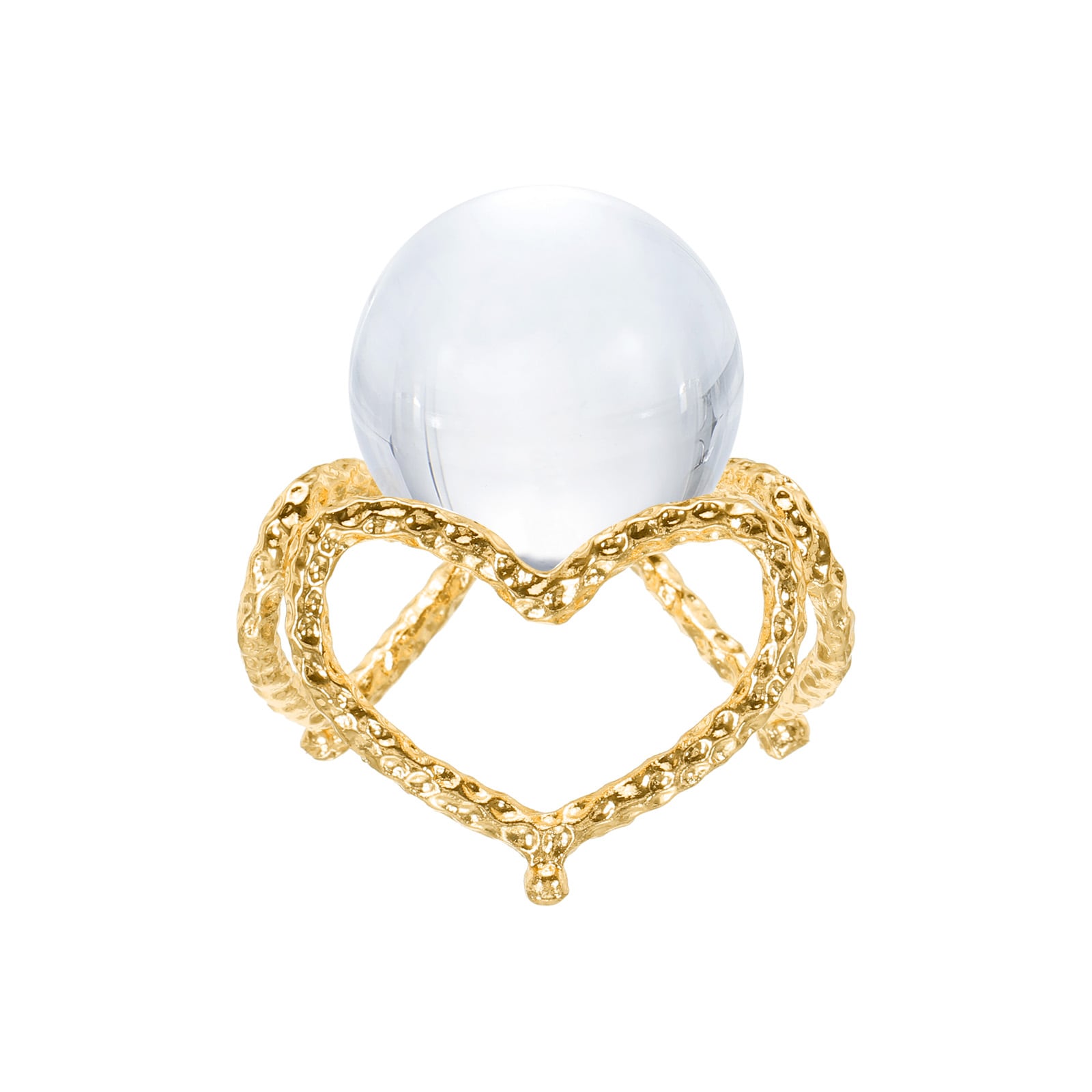 Unique Bargains Crystal Ball Display Holder Heart Shaped Egg Stand ...