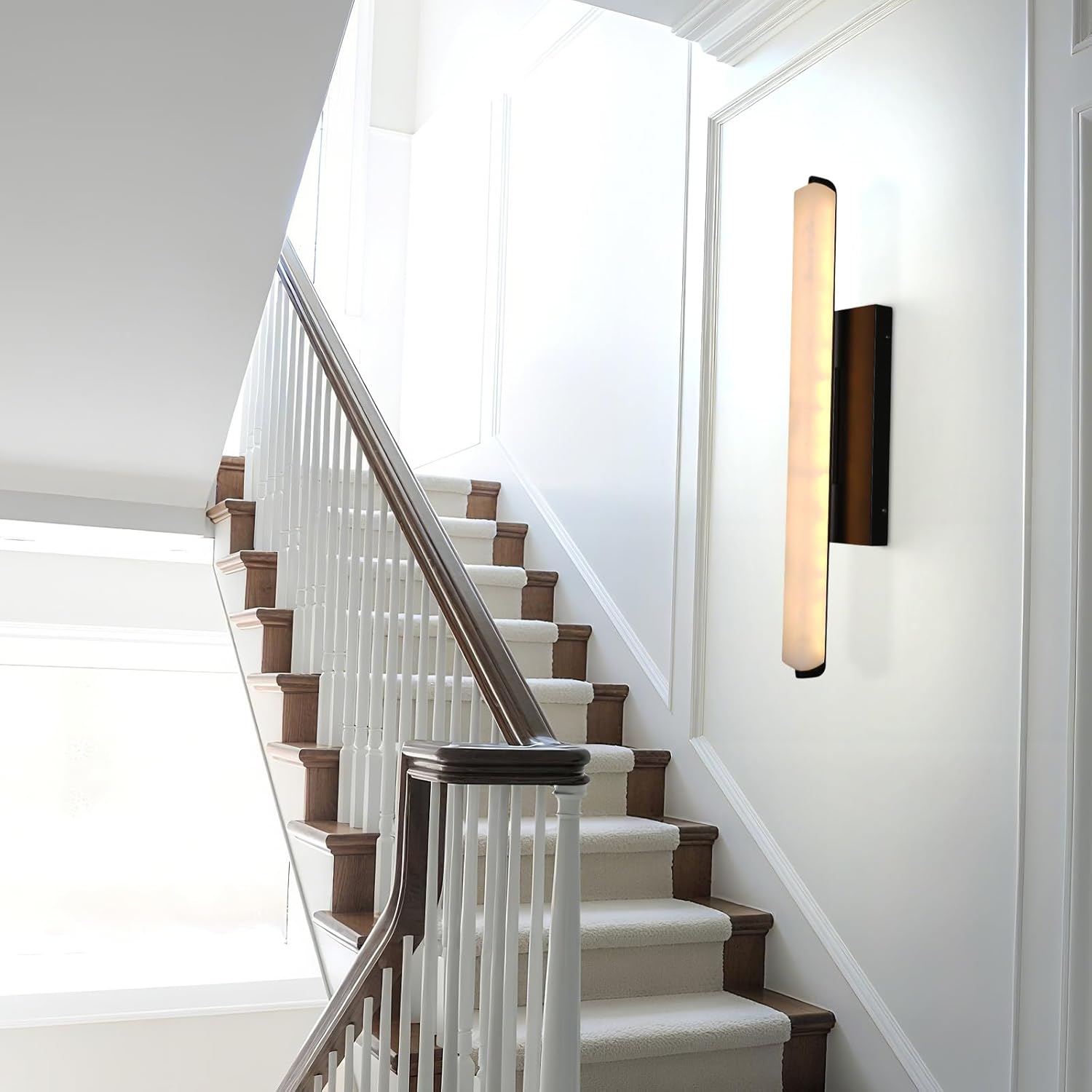 Kviflon Alabaster Wall Sconces 25in Black Alabaster Sconce Spanish ...