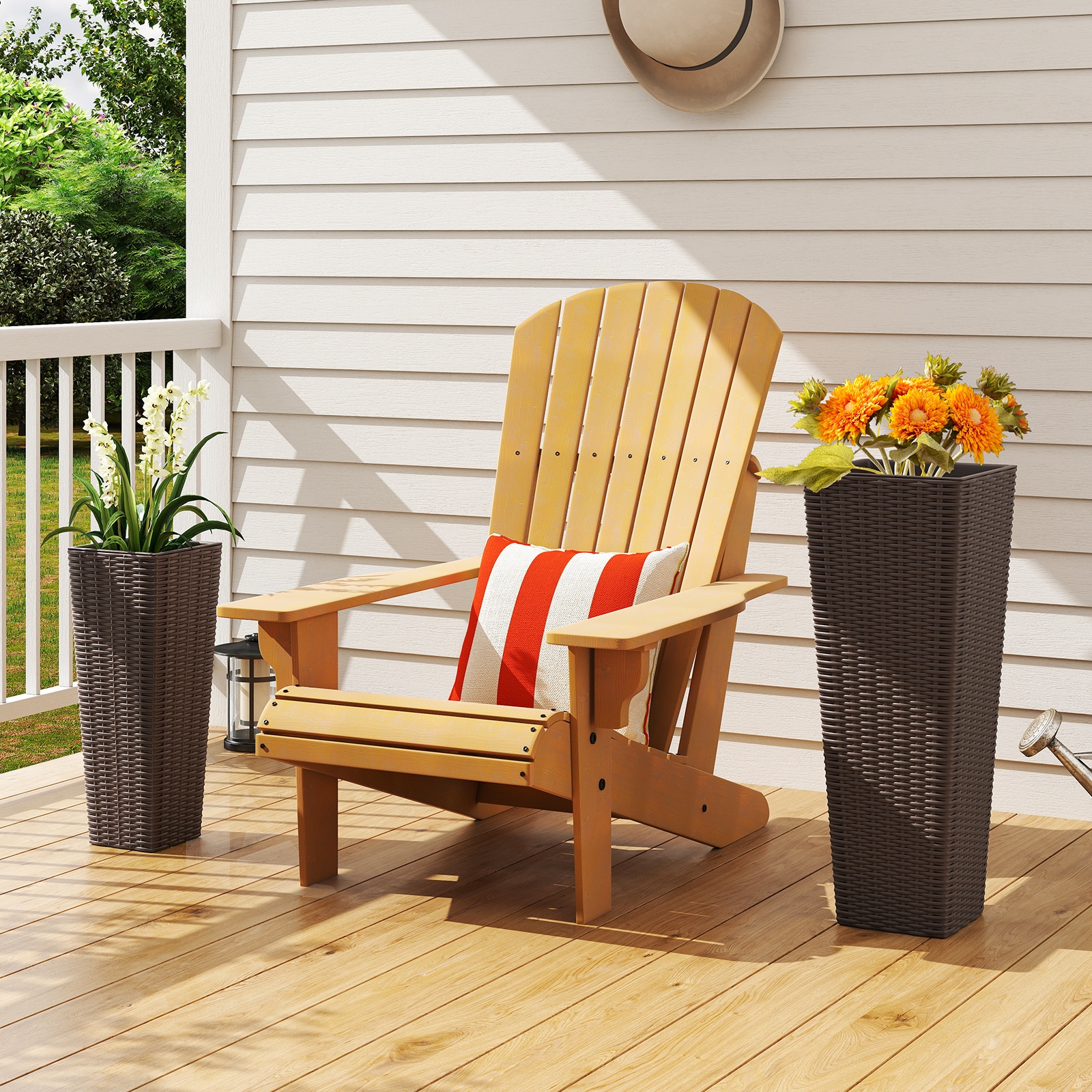 32-in Brown Indoor/Outdoor Floor Bracken Fern Artificial Plant in the ...