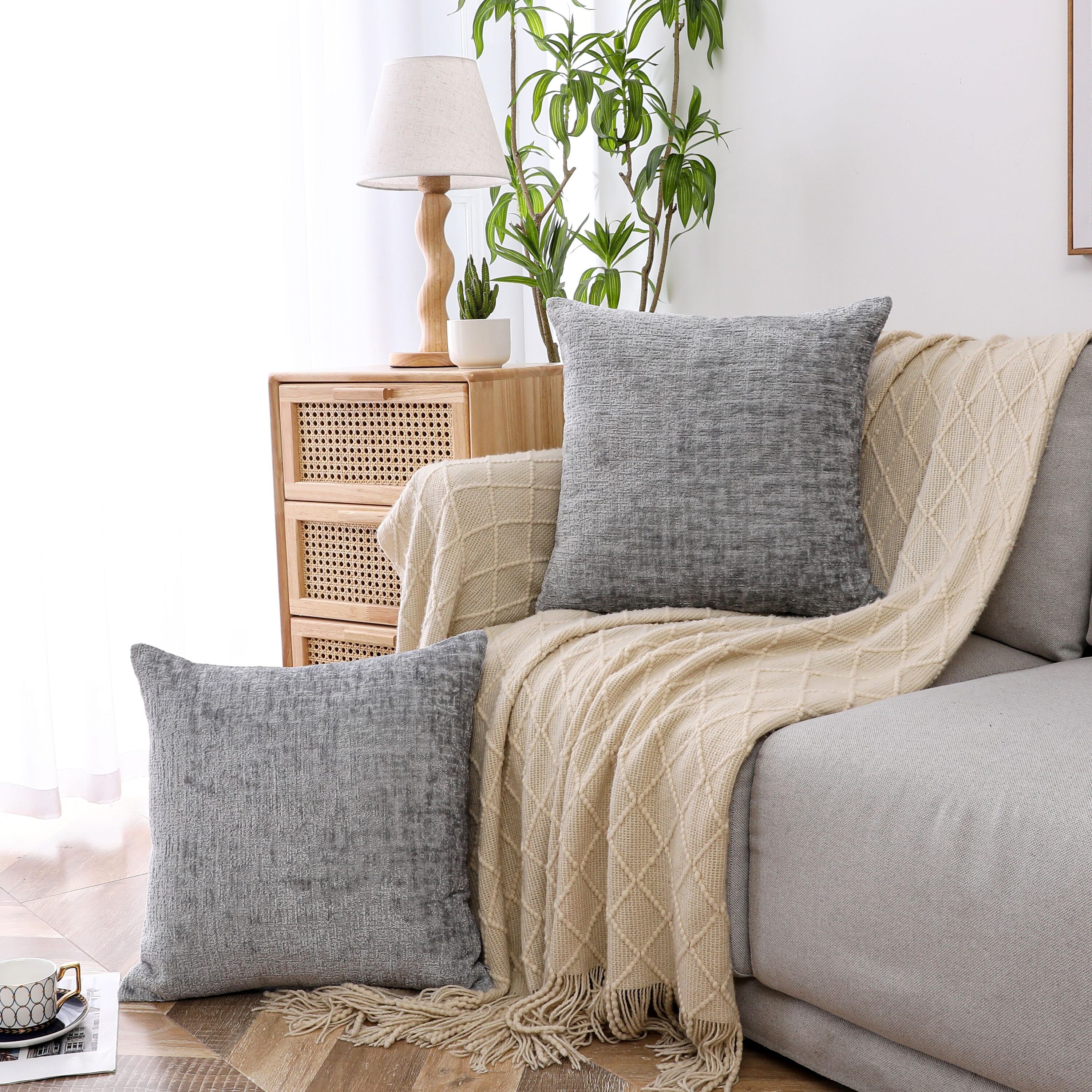 KATE AURORA 1 Piece Lexington Textured Chenille Ultra Plush and Fluffy ...
