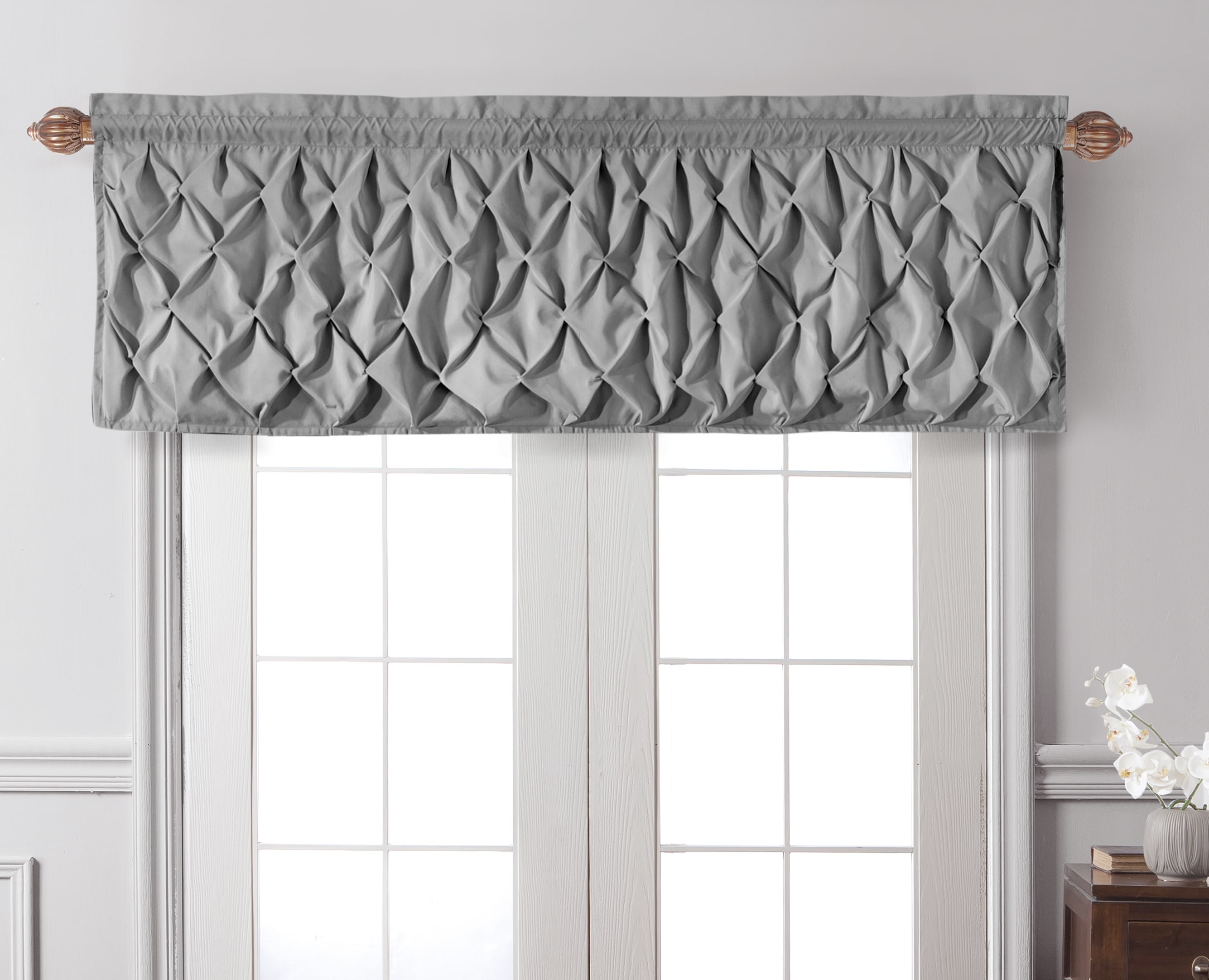 VCNY Home 20-in Gray Room darkening Rod pocket Single curtain panel at ...