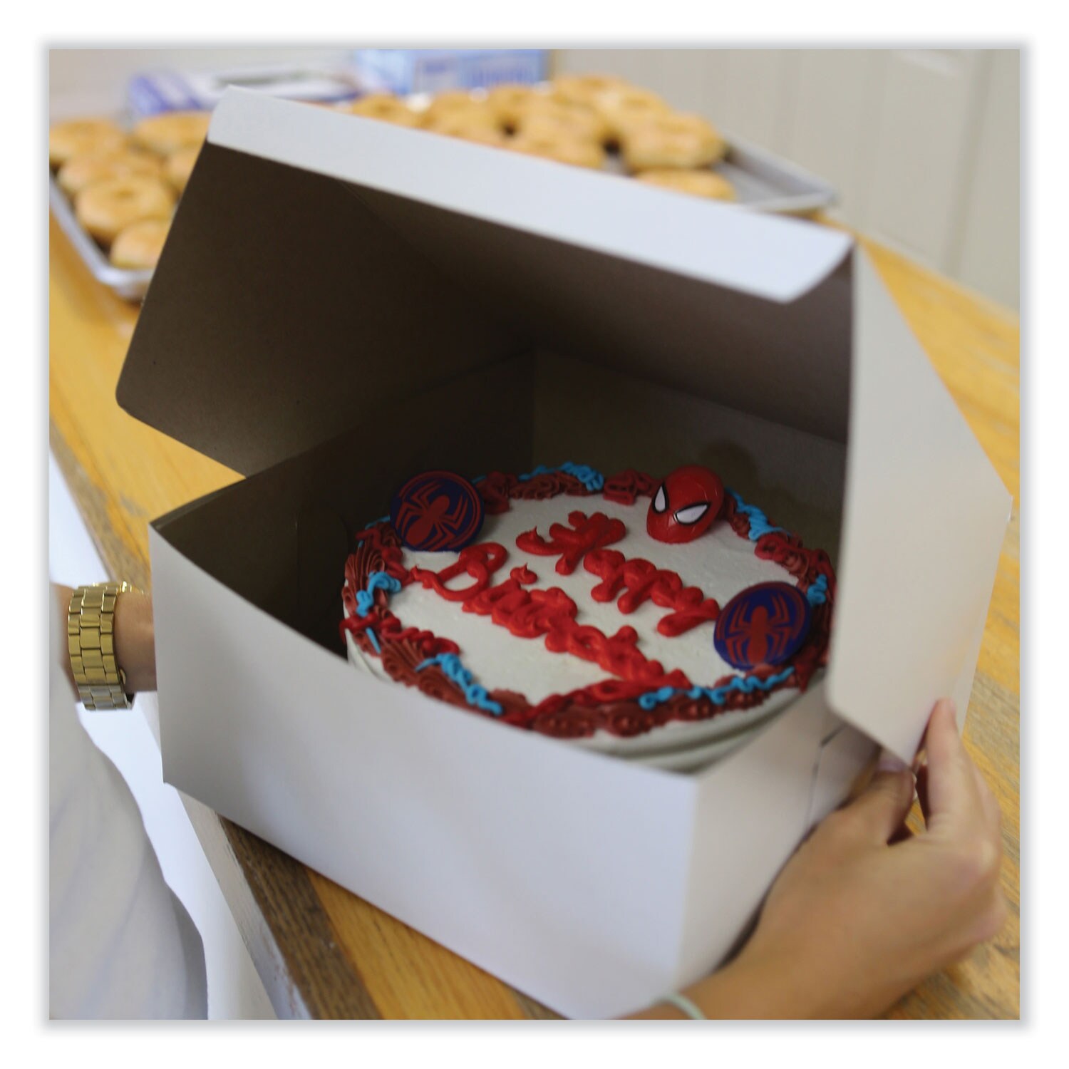Southern Champion Tray Bakery Boxes Standard 14 x 14 x 6 White Paper 50 ...