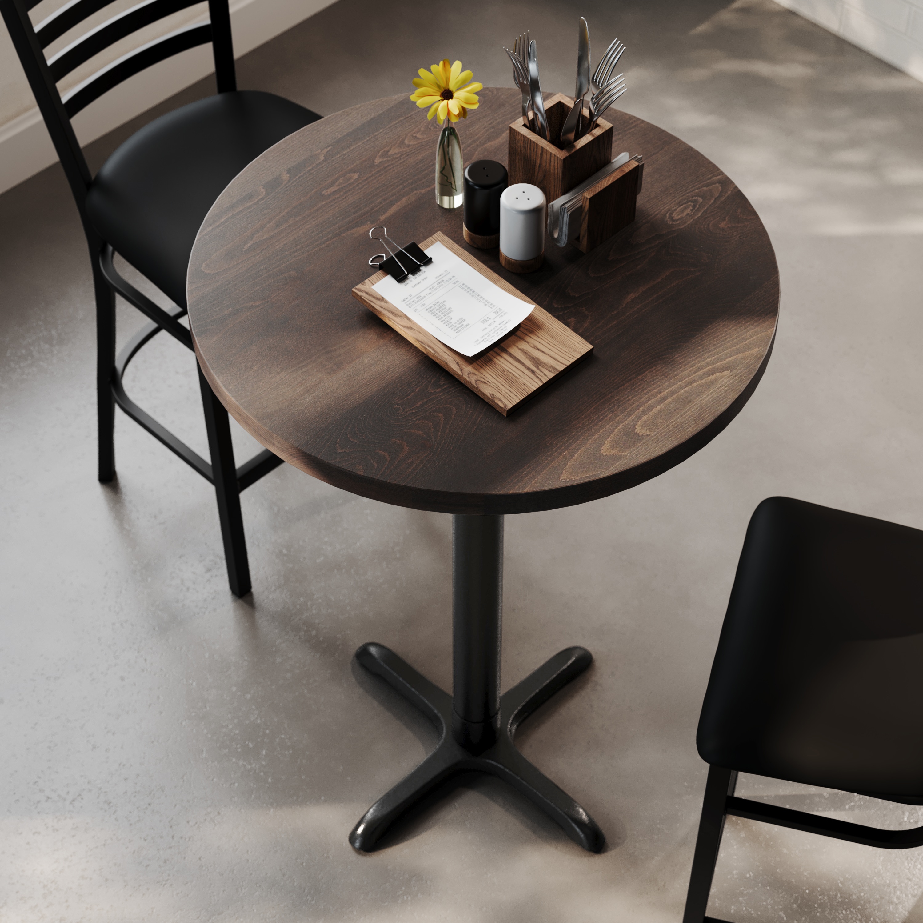 Flash Furniture Bennett 30-in Round Solid Wood Commercial Indoor ...