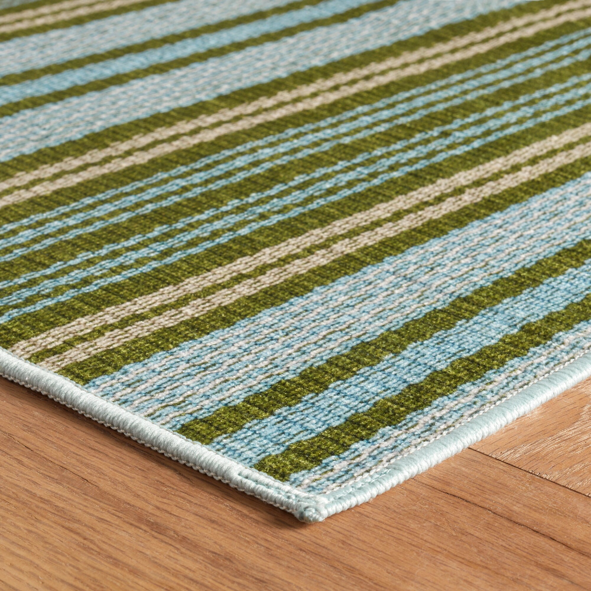 DASH & ALBERT Caravan 6 x 9 Stripe Machine Washable Rug in the Rugs ...