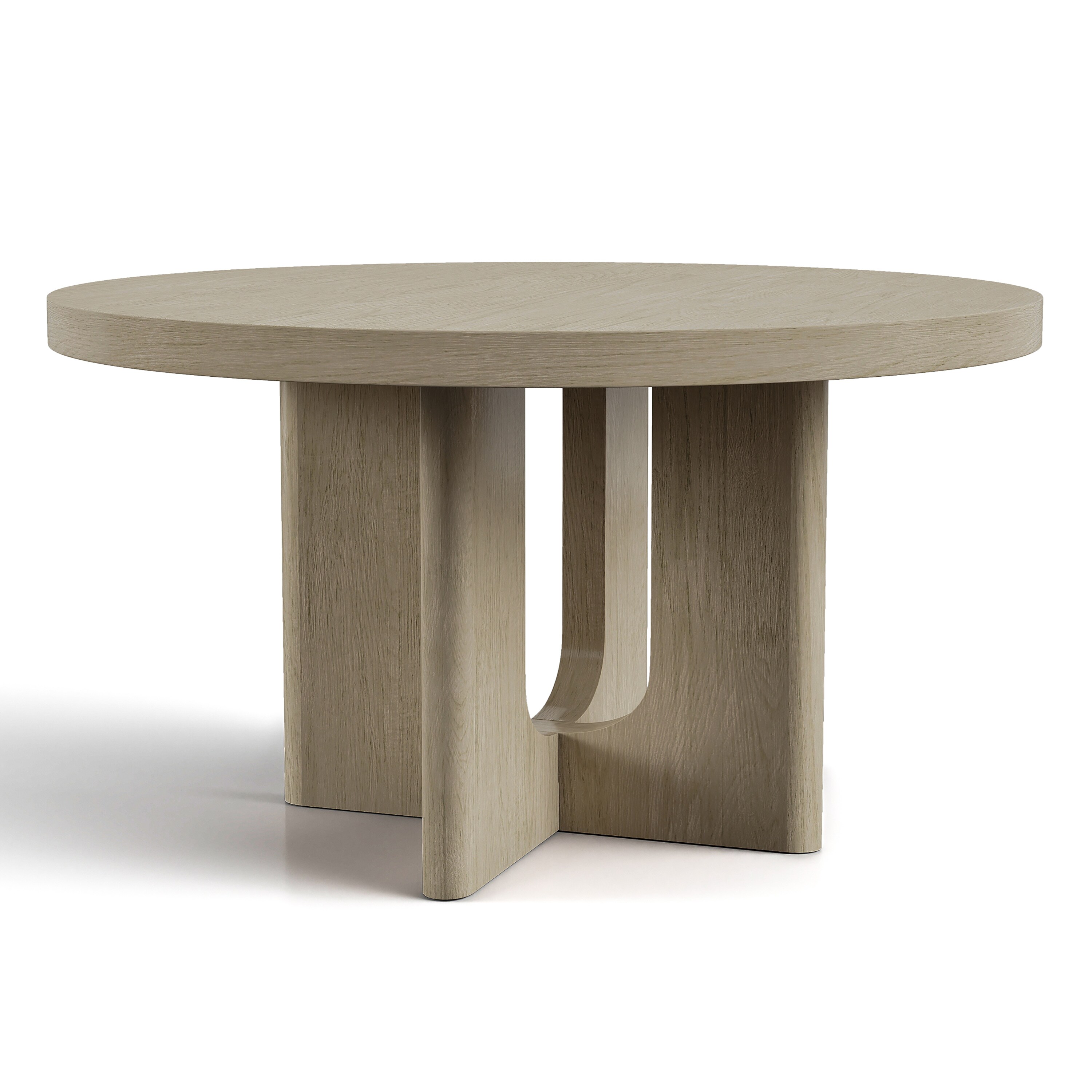 Furniture of America Hairin White Oak Round Contemporary/Modern Wood ...